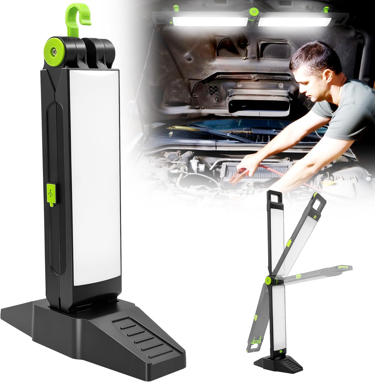 SYLSTAR Underhood Work Light, 2600LM Rechargeable Work Light Magnetic ...