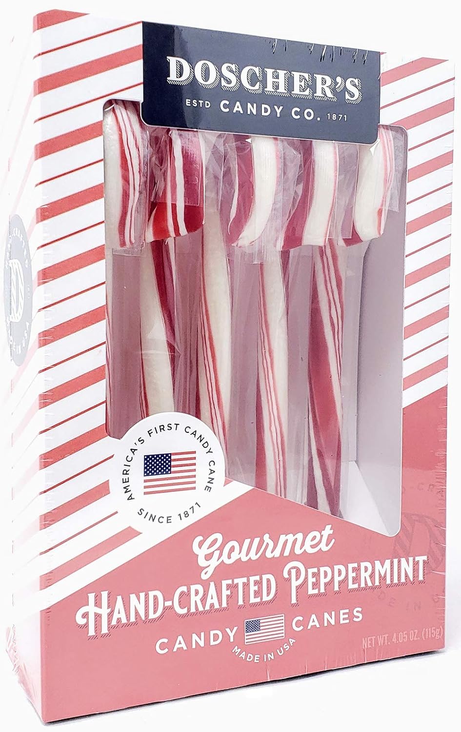 Amazon.com: Doscher's Gourmet Hand Crafted Peppermint Candy Canes 5ct ...