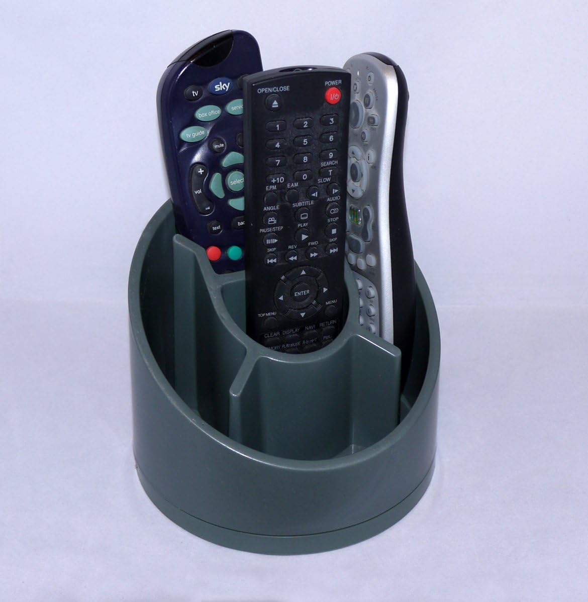 Revolving Remote Control Holder - Organiser, Holds 5 remotes : Amazon ...
