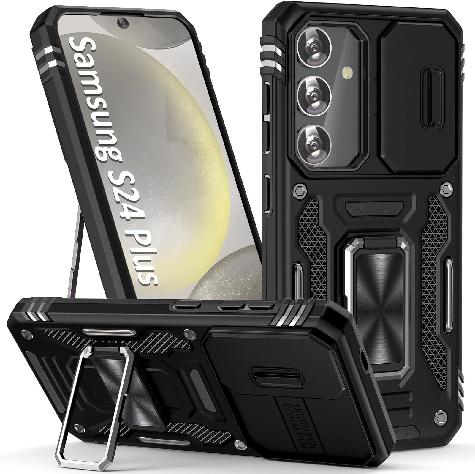 Amazon.com: Phone Case for Samsung Galaxy S24+ Plus Case with Ring ...