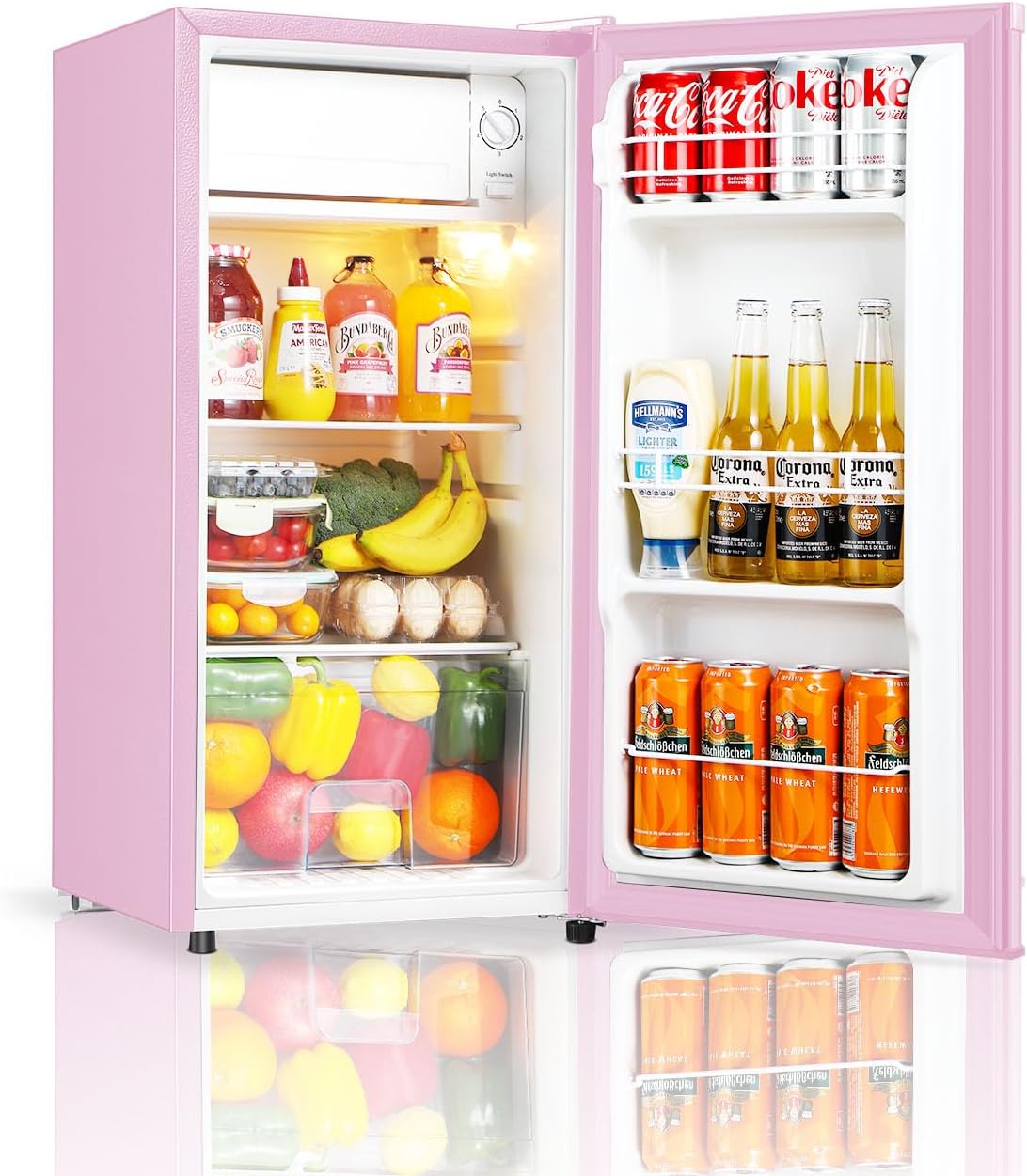 Amazon.com: Sanrio Hello Kitty Pink 6.7L Single Door Mini Fridge : Home ...