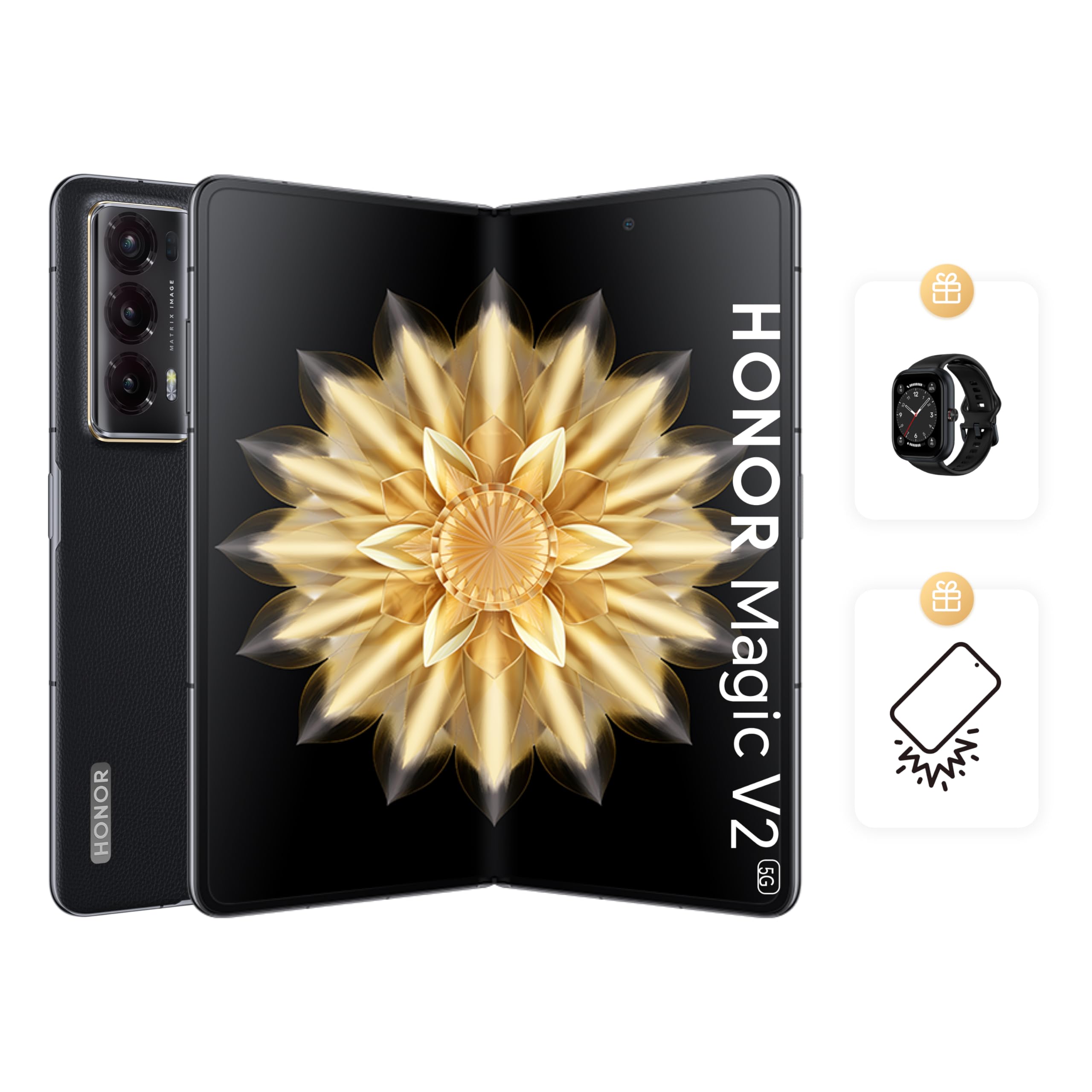 Honor Magic V2 5G Thinnest Folding Smartphone, 16GB RAM + 512GB ROM ...