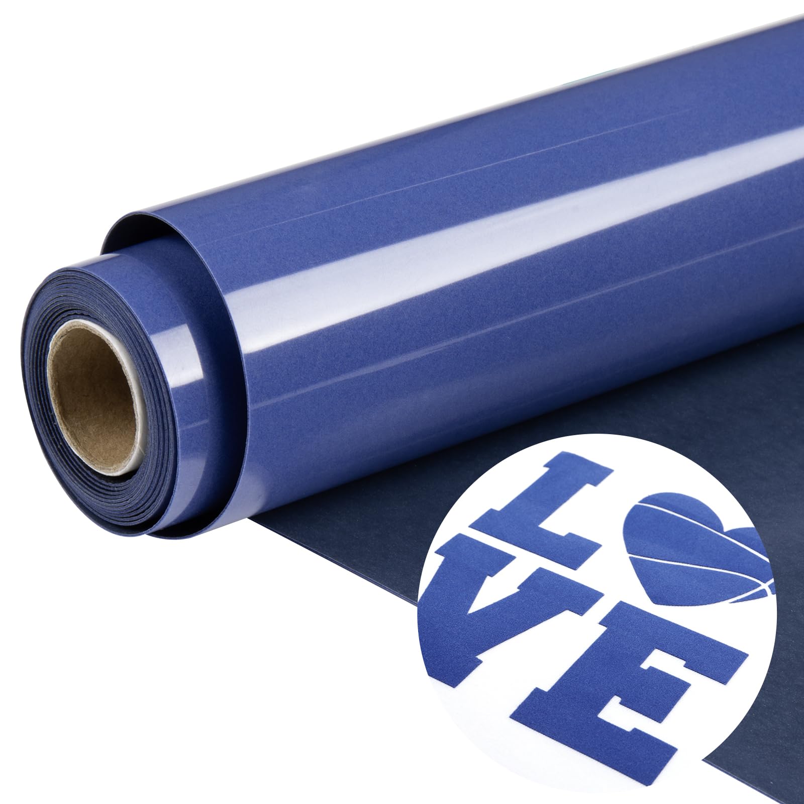 Amazon.com: HTVRONT Blue Flocked HTV Vinyl -12" x 6FT Flock Vinyl Heat ...