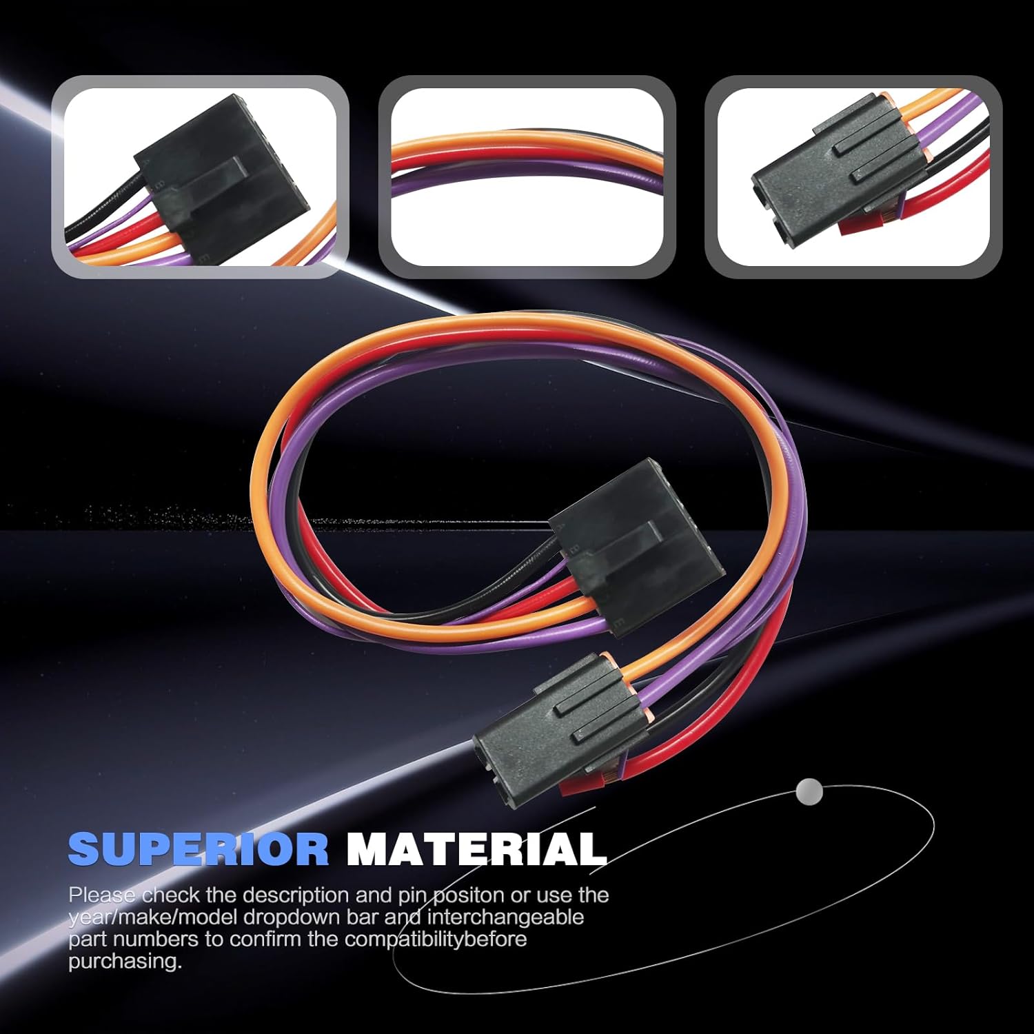 POHILA Arnés de cableado de resistencia del motor del ventilador ...