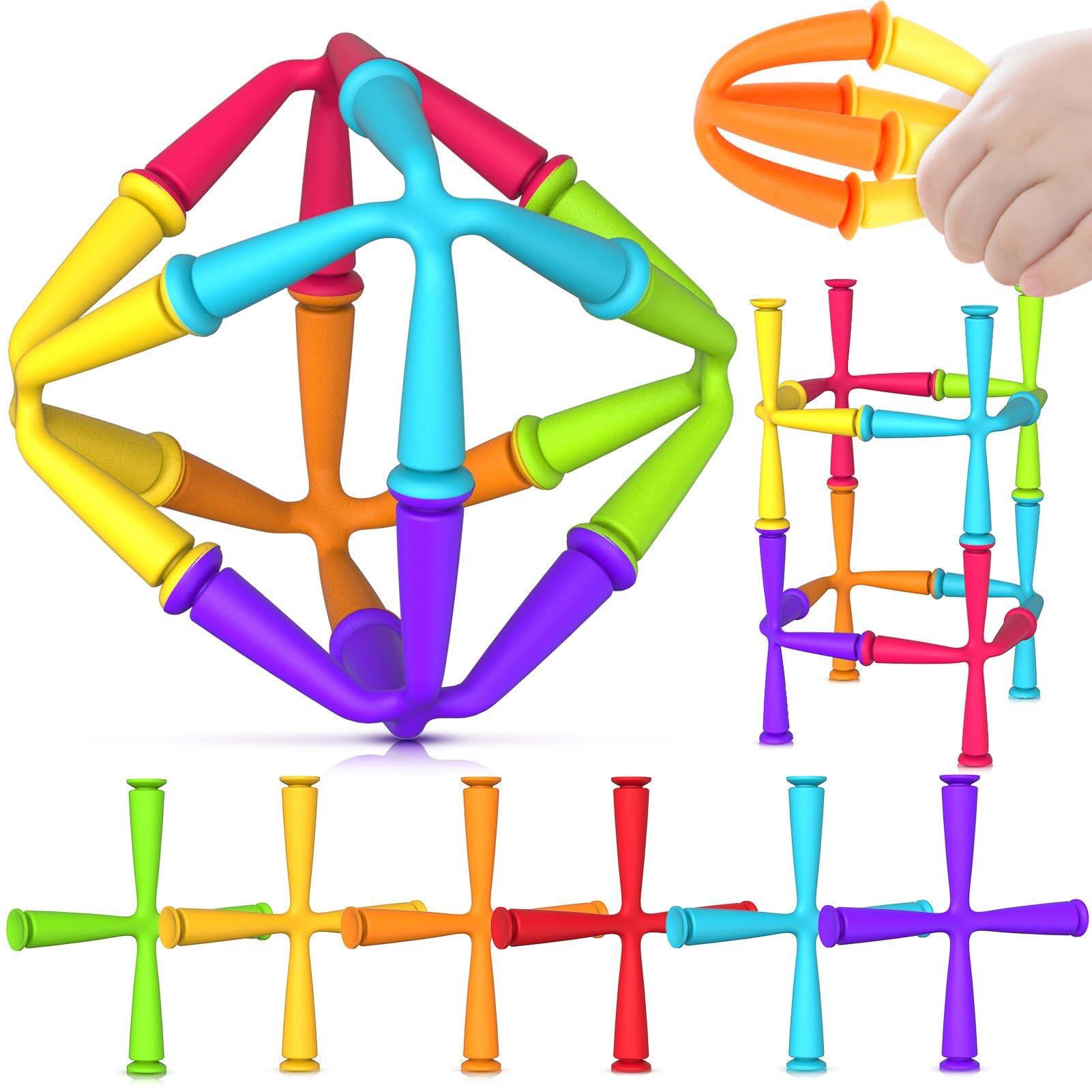 Amazon.com: Suction Toys Sensory Fidget Toys: 12Pcs Suction Cup Travel ...