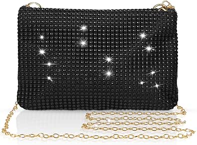 Giantree Bling Evening Clutch Bag for Women, Sparkly Chain Handbag ...