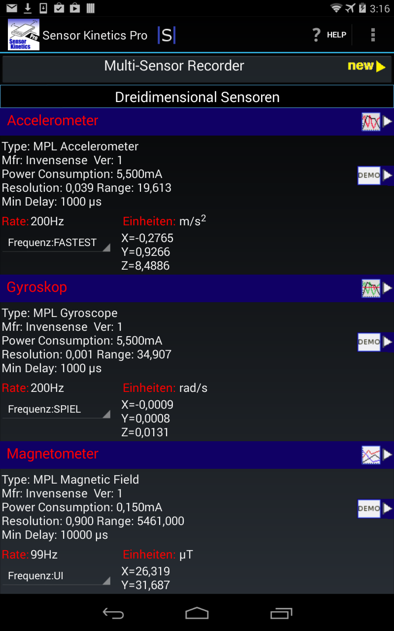 Sensor Kinetics Pro:Amazon.de:Appstore for Android