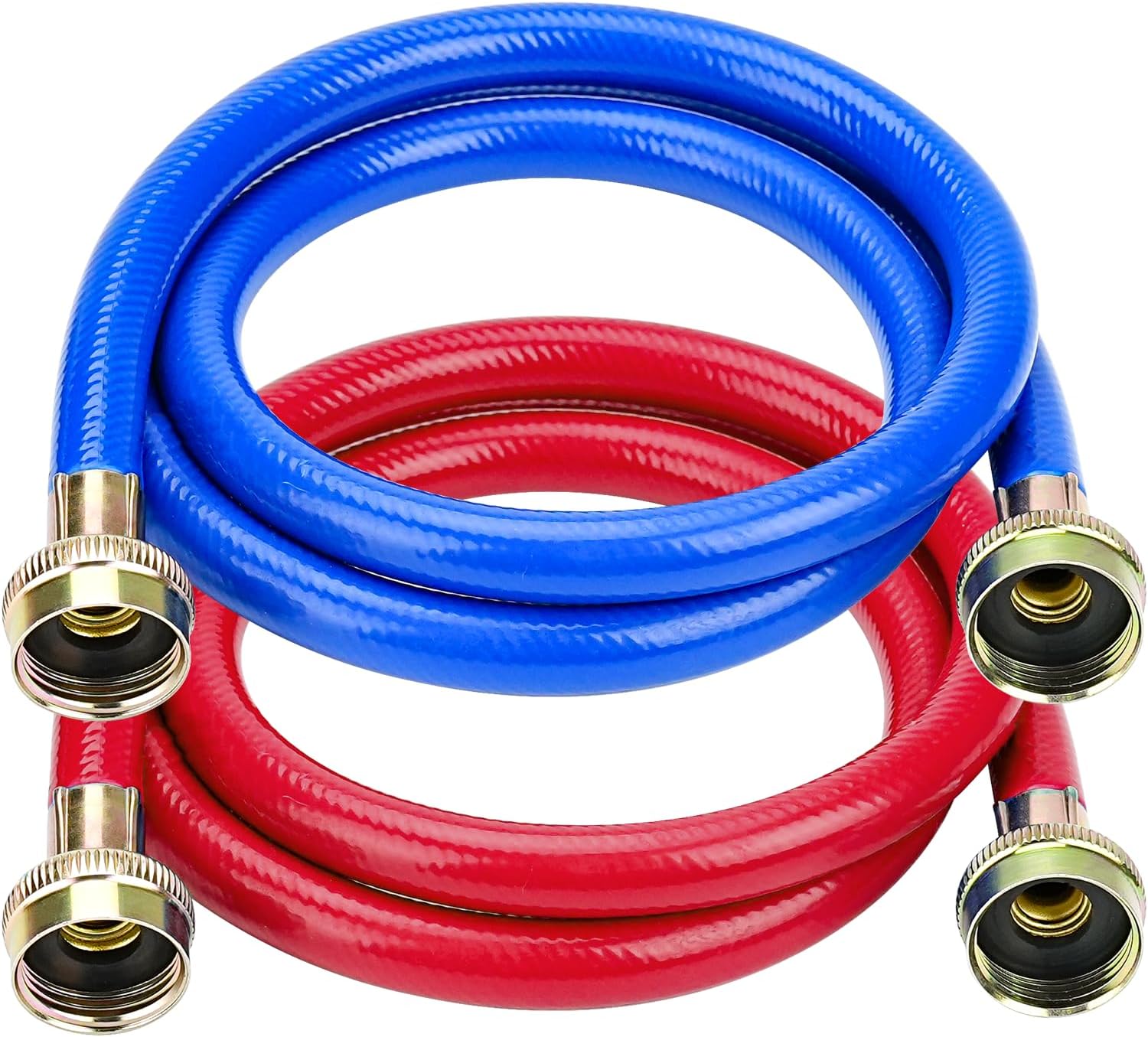 Amazon.com: Washing Machine Hoses Rubber, Hot and Cold Color Coded ...