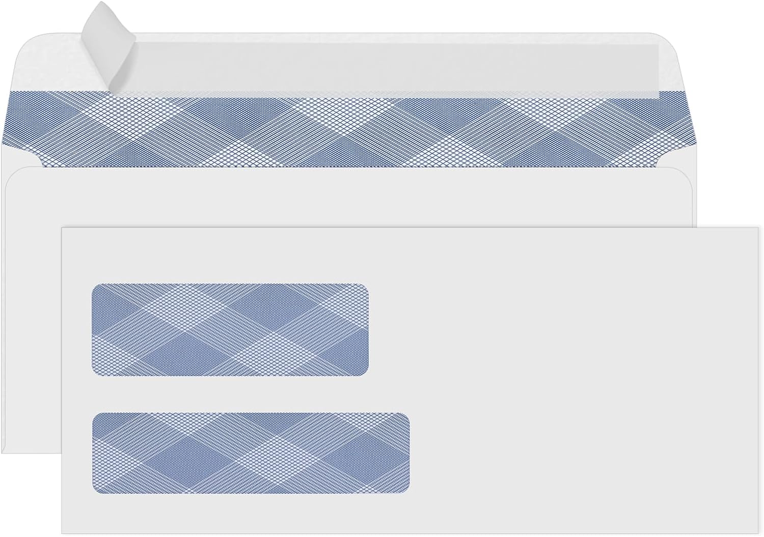 Amazon.com : 500#9 Double Window Security Envelopes, PANDRI NO.9 Self ...