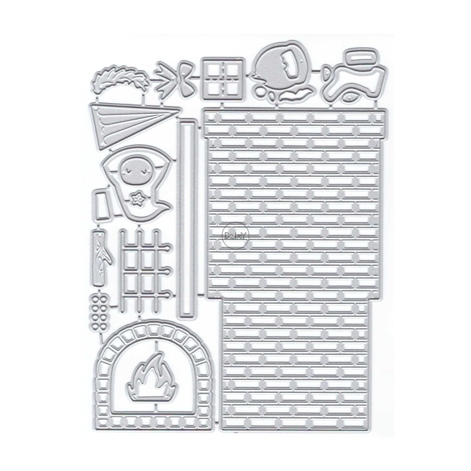 Amazon.com: DzIxY Christmas Fireplace Metal Cutting Dies for Card ...
