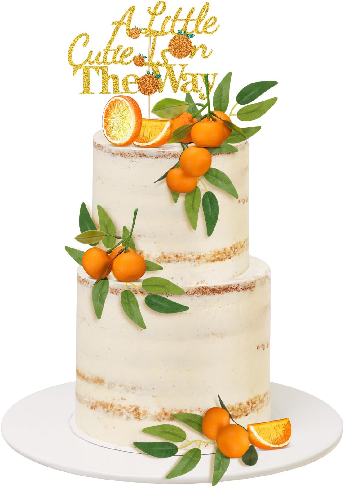 Amazon.com: Soulchen 15 Pcs Little Cutie Is on the Way Cake Topper Set ...