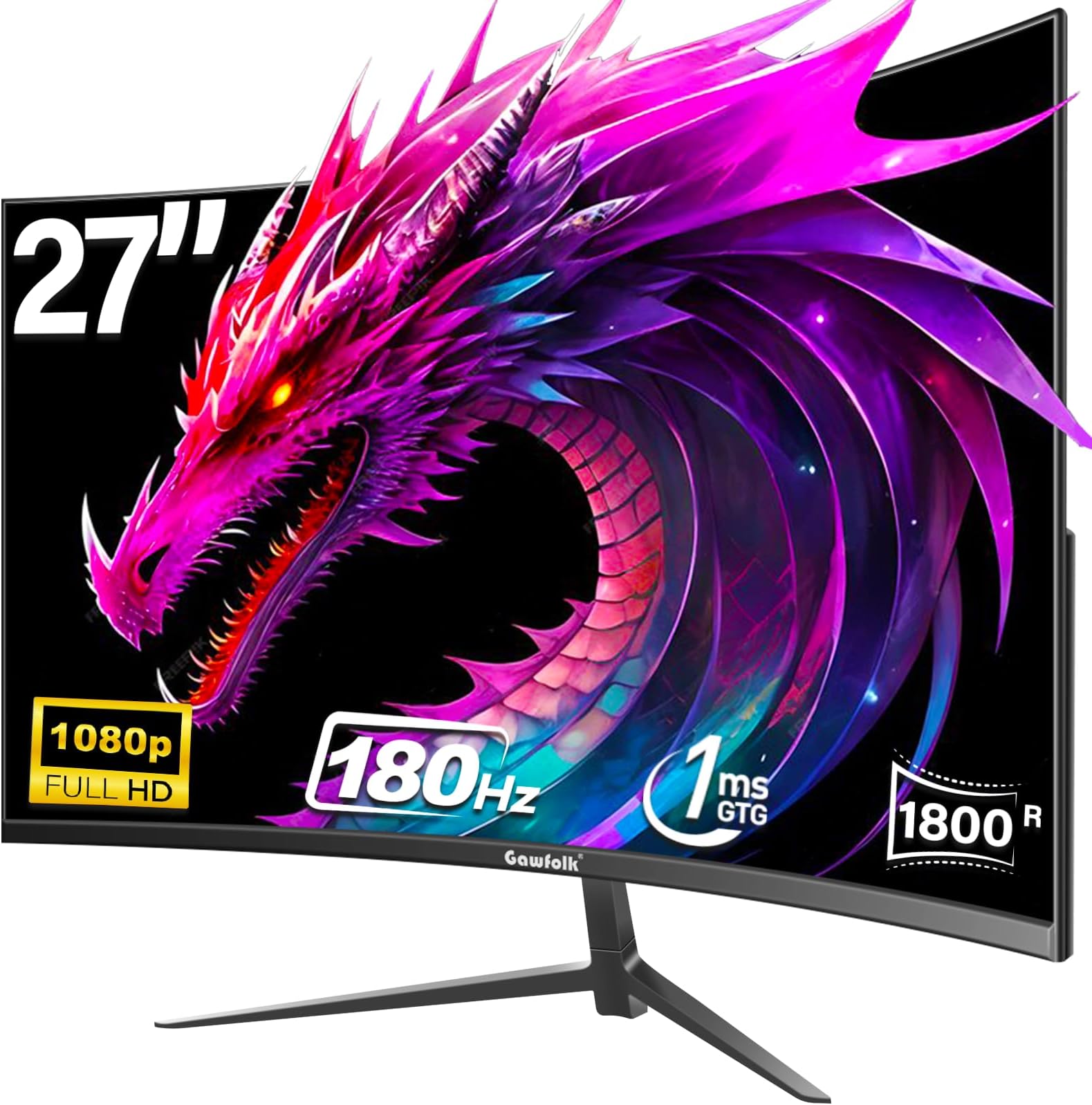 KTC Monitor Gaming 27 pollici, Monitor IPS veloce 1440p 180Hz Schermo ...