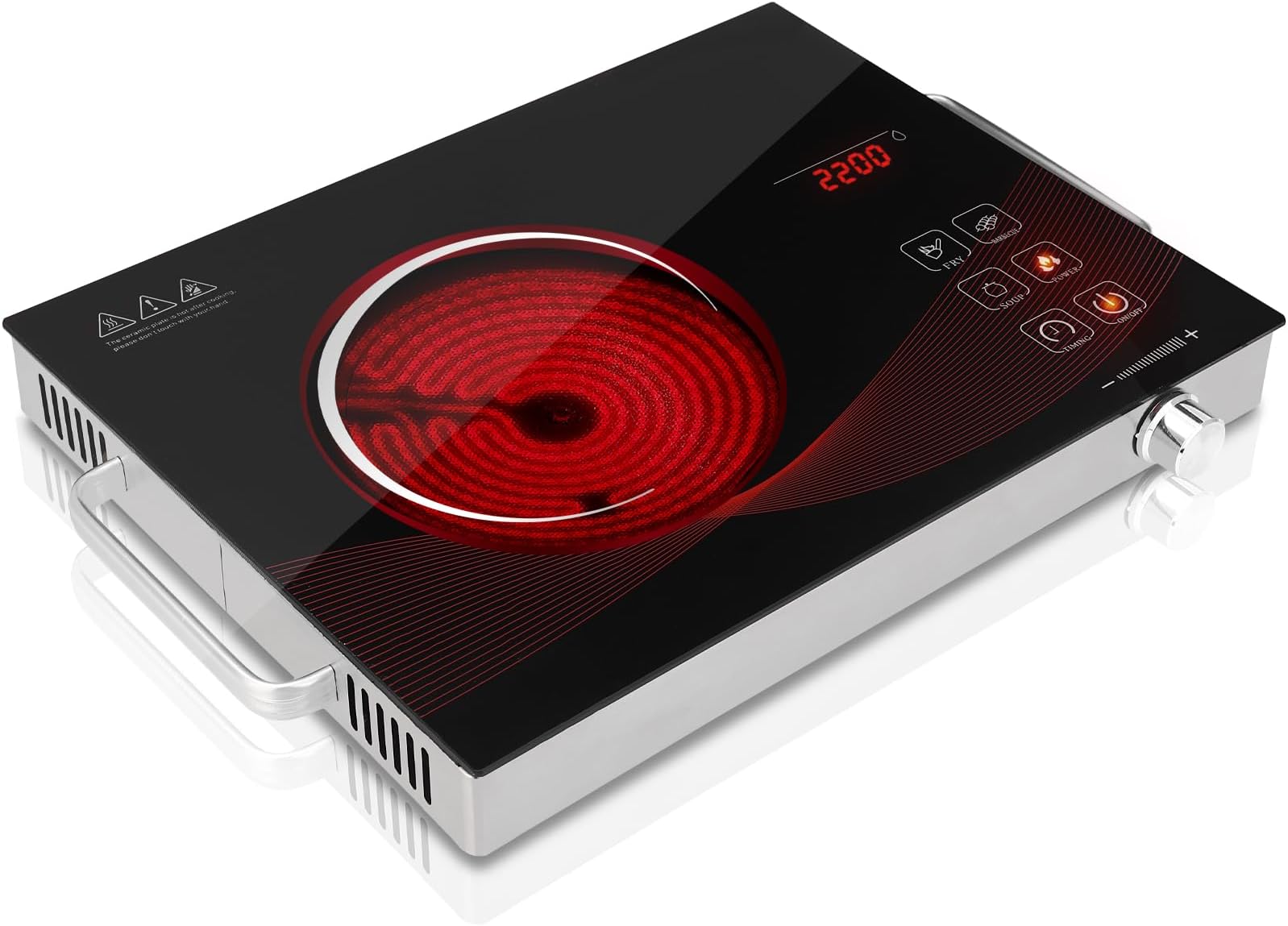 GRACEALL 2200W Portable Electric Stove Infrared Hot Plate for Cooking ...