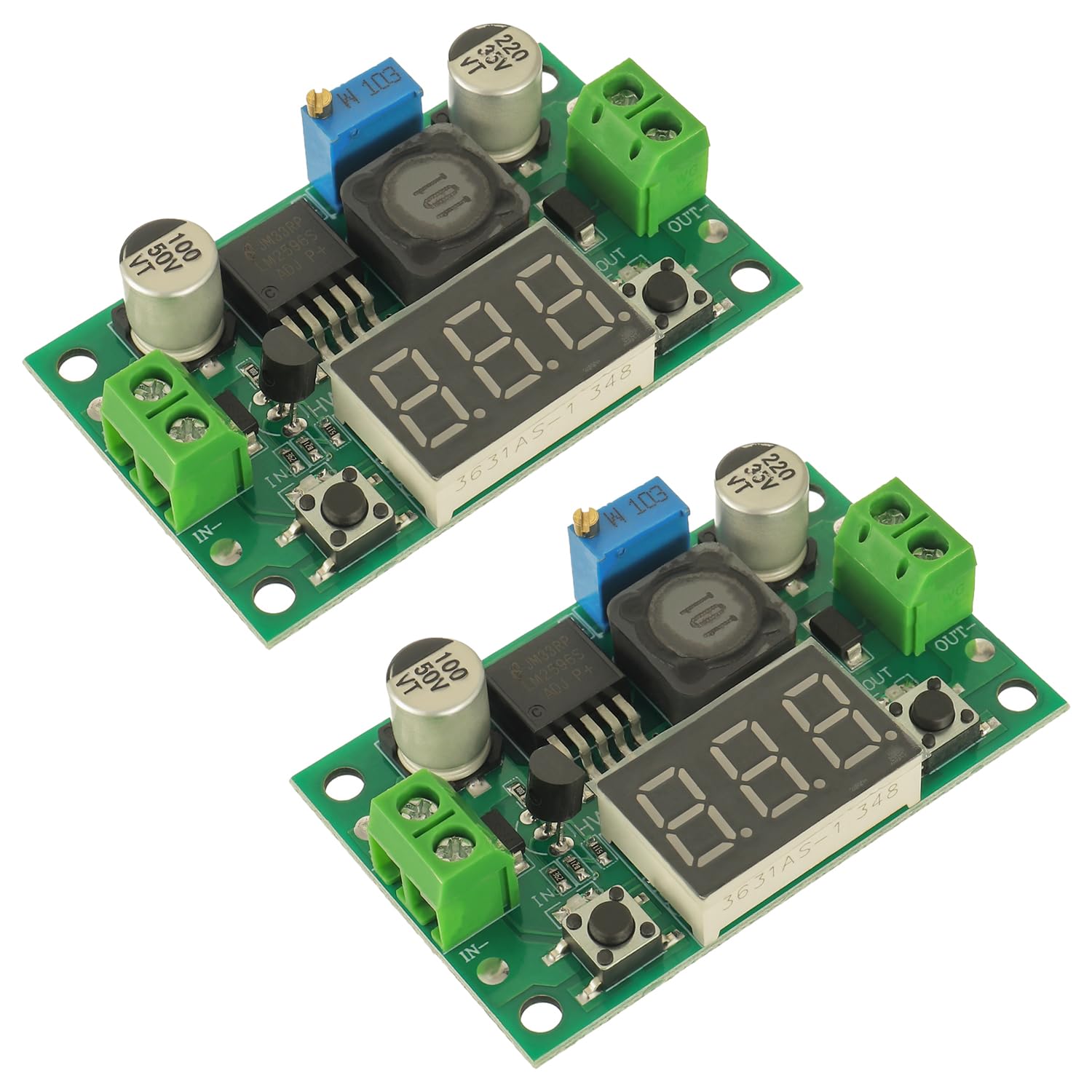 Amazon.com: HUAREW LM2596 Adjustable Buck Converter 4.0-40V Input to 1. ...