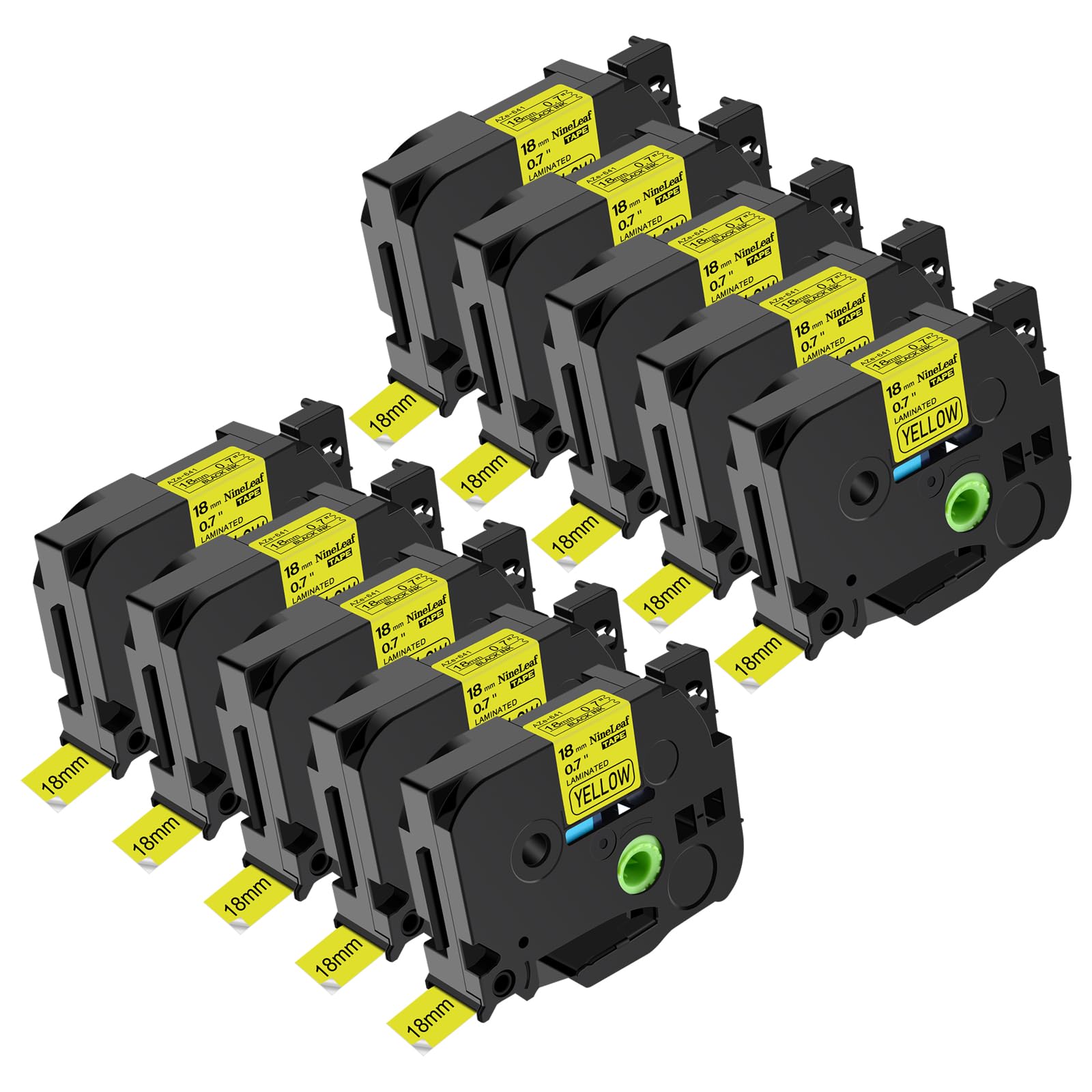 Amazon.com: NineLeaf 10 Pack Compatible for Brother P-Touch TZ-641 ...