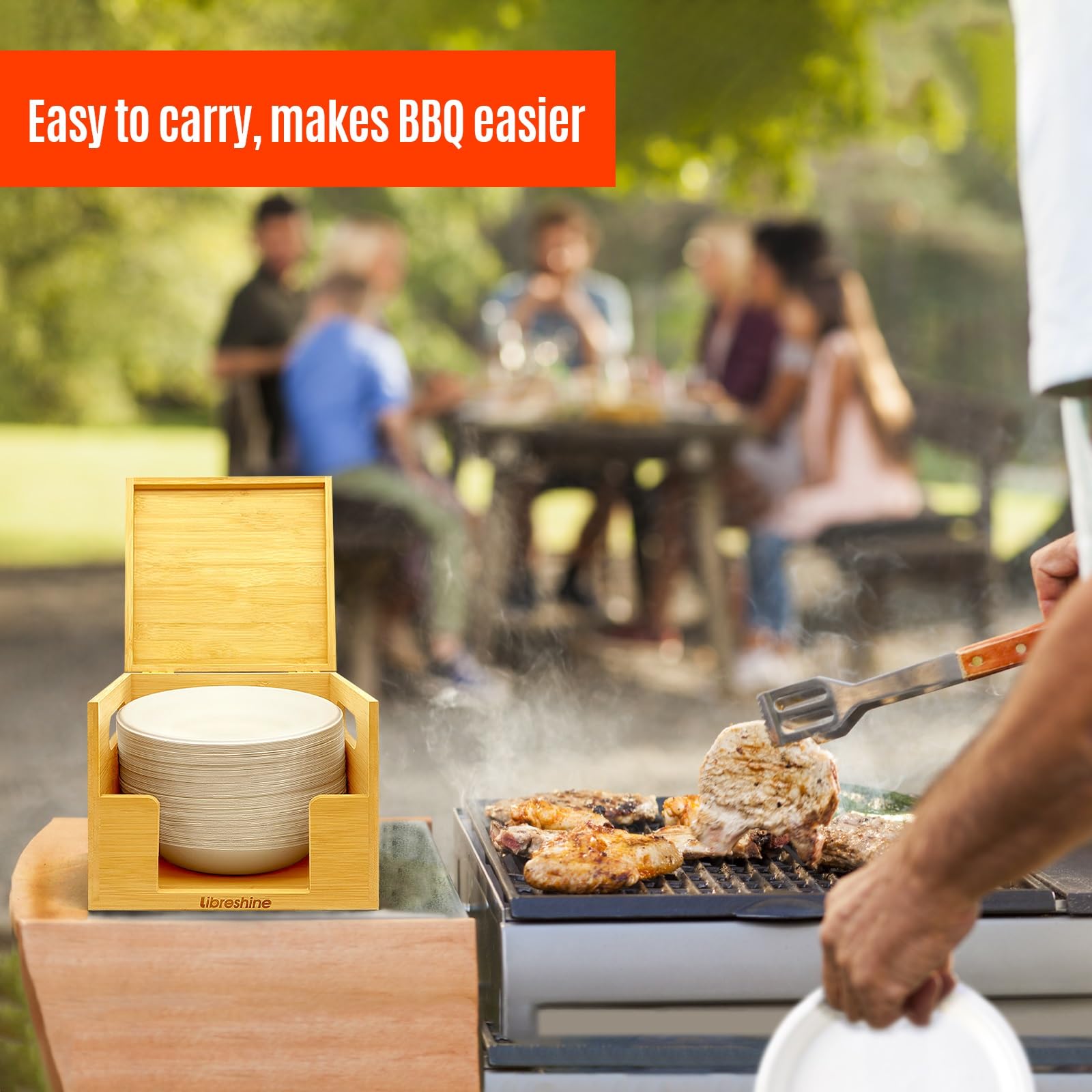 8/10/12/16/20/32 Oz Paper Bowl Dispenser, Kitchen Bamboo Paper Bowl ...