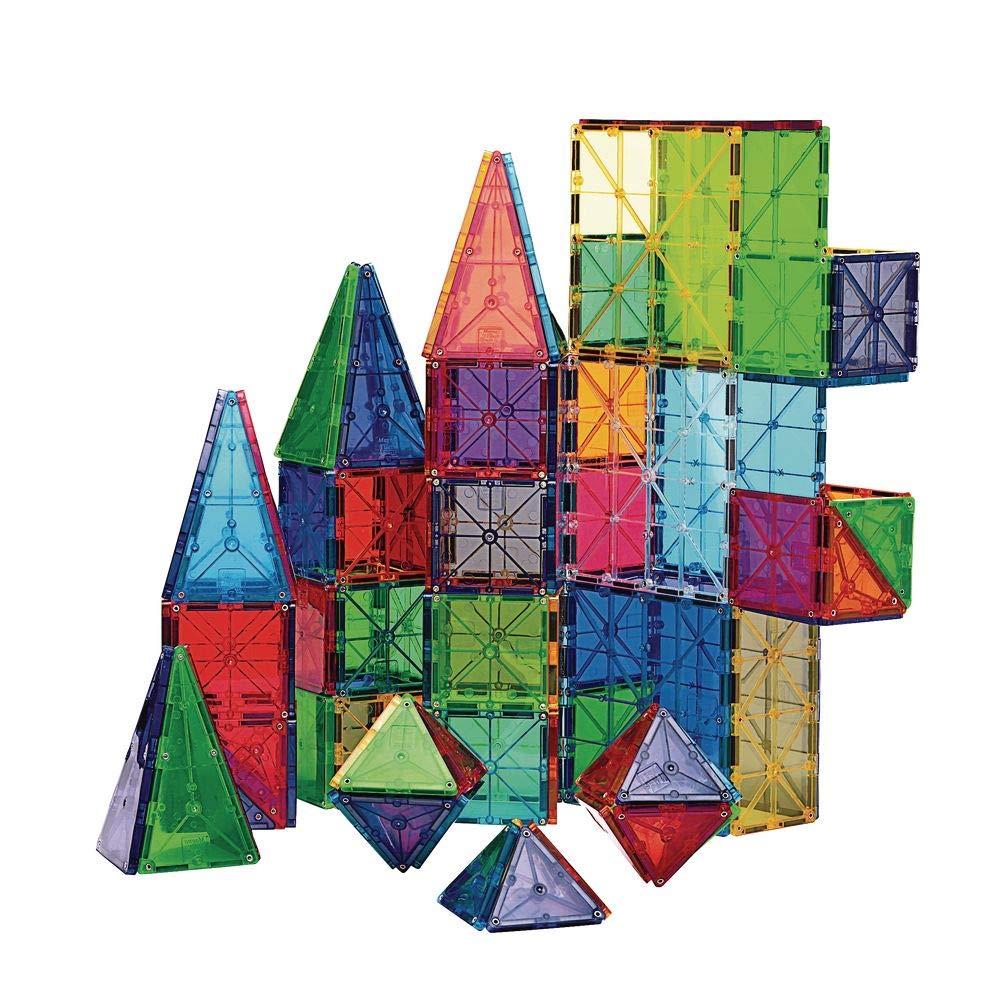 Magna-Tiles Magna-Tile Translucent Colors 100 Pieces, Multicolor ...