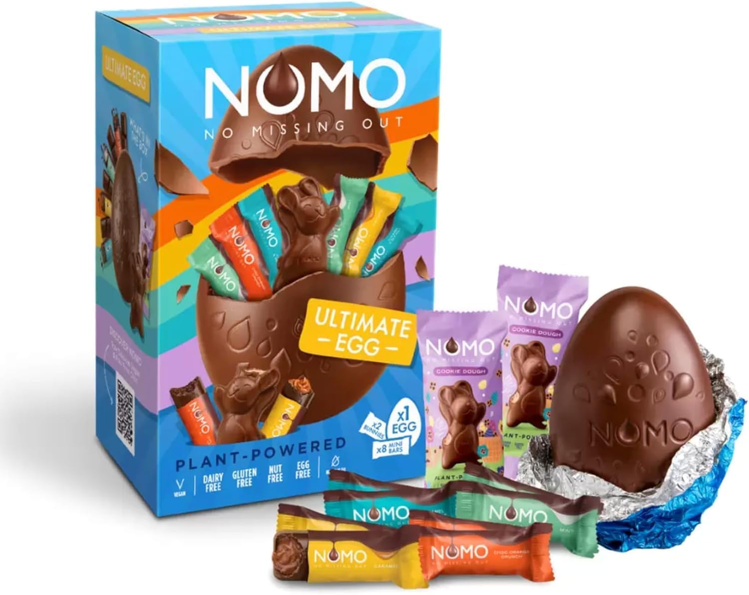 Nomo Ultimate Easter Egg With Bunnies And Mini Bars 258g, Free From ...