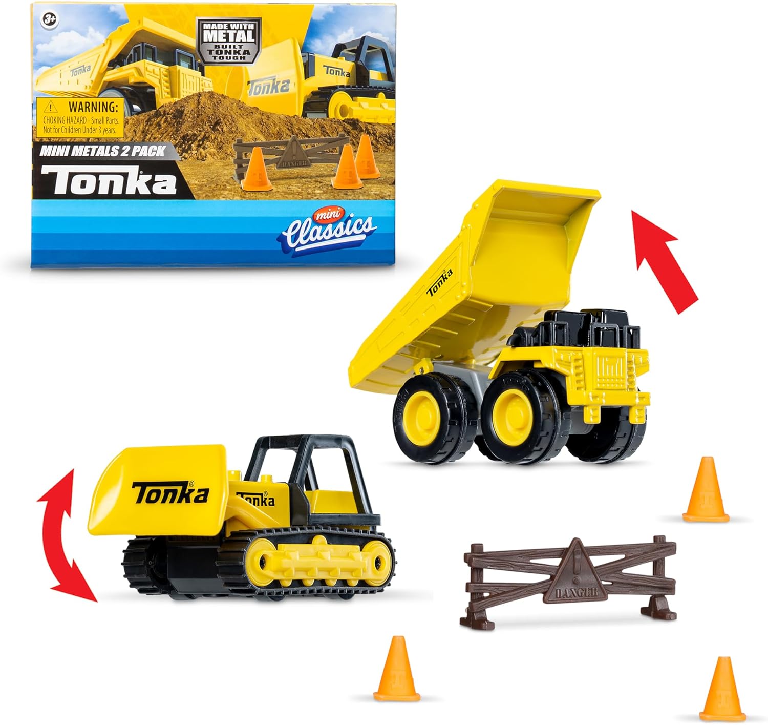 Amazon.com: Basic Fun Mini Classics Tonka 2-Pack (Metal Movers Dump ...
