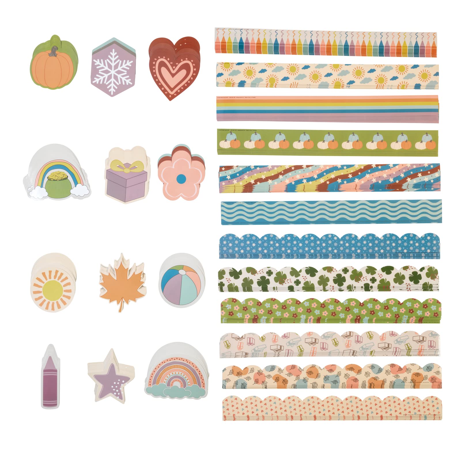 Amazon.com: Really Good Stuff Boho Borders & Accents Bulletin Board ...