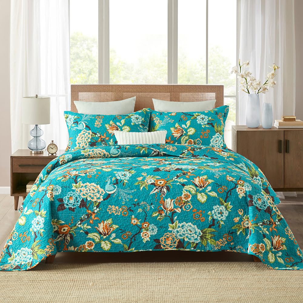 Amazon.com: ENASAL Cotton Bedspread Quilt Sets Reversible Bedding ...