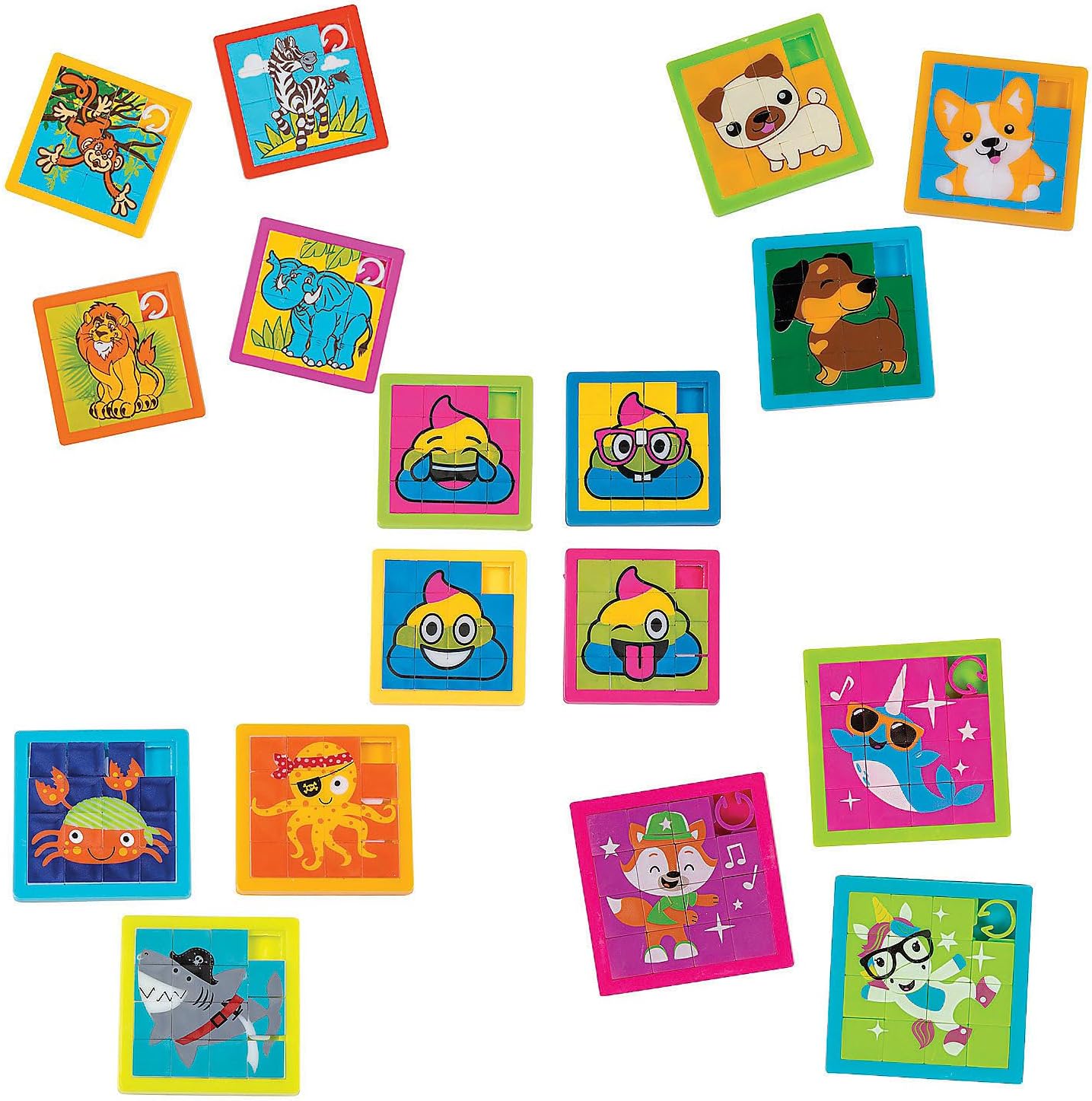 Amazon.com: Fun Express Slide Puzzle Assortment Bulk 60 Pc : Toys & Games
