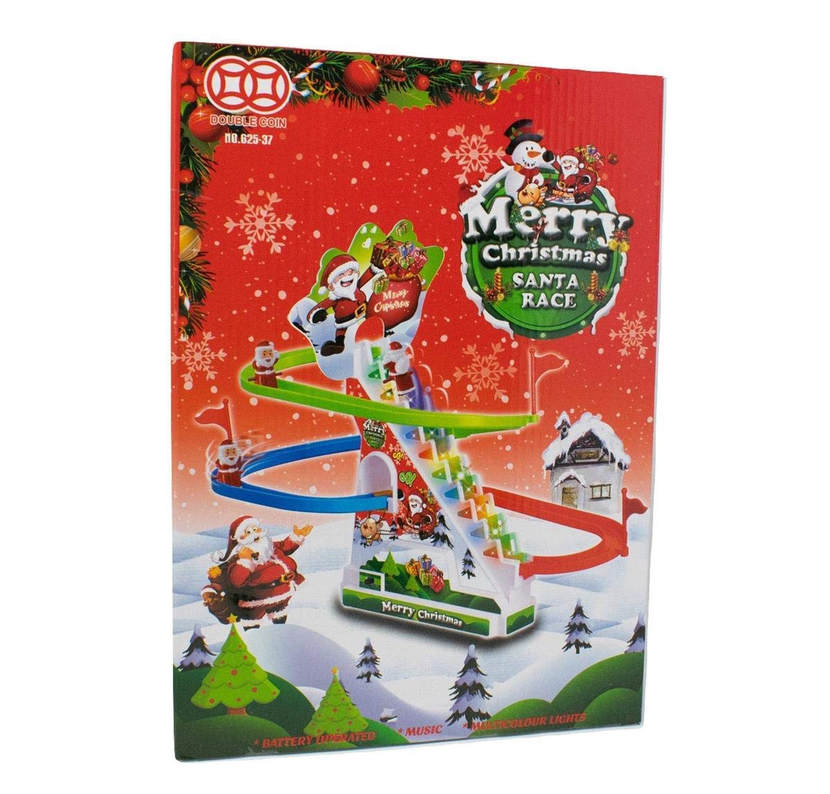 Premier Decorations BO Merry Christmas Santa Race with Lights and Music ...