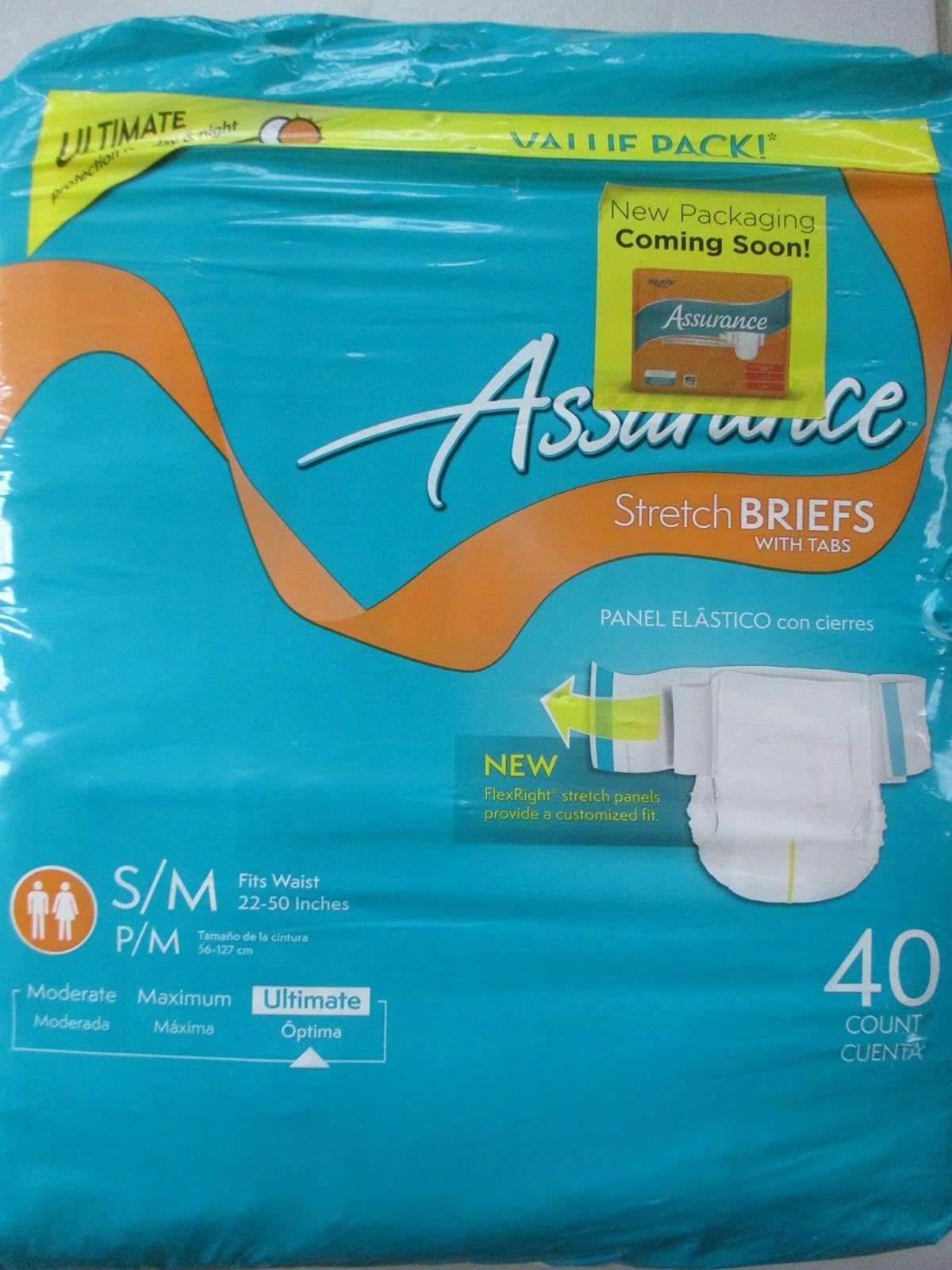 Amazon.com: Assurance Stretch Briefs with Tabs, Ultimate Absorbency ...