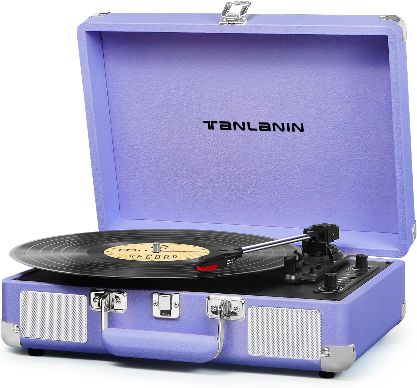 Amazon.com: TANLANIN 3-Speed 33/45/78 RPM Bluetooth Turntable with USB ...