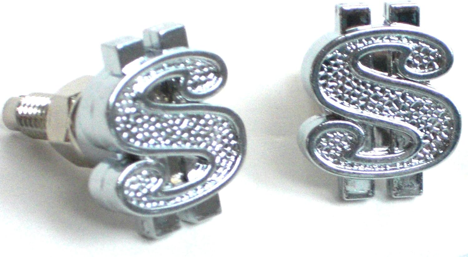 Amazon.com: 2 Chrome "Money Dollar Sign" License Plate Frame Bolts ...