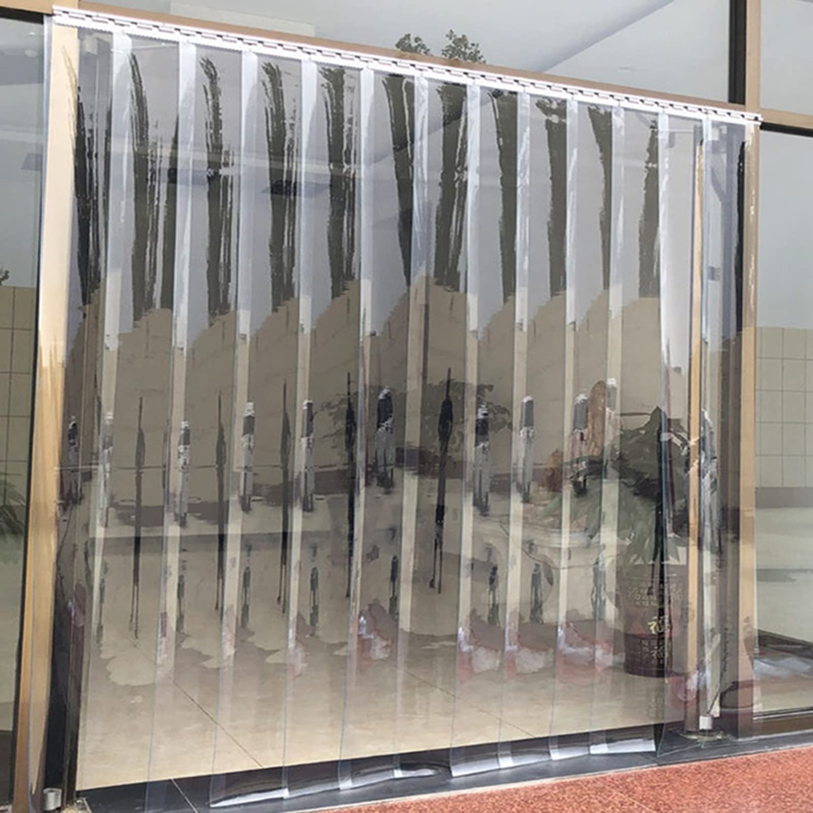 Pvc Strip Curtains Aleco Clear Flex II 3 Ft. X 7 Ft. PVC Strip Door