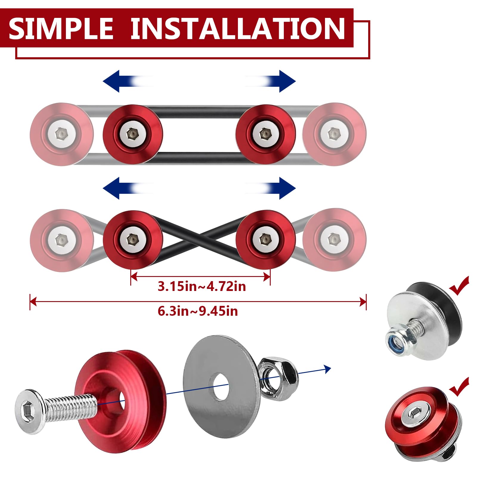 Snapklik.com : Universal Car Bumper Quick Release Clips Fasteners Kit