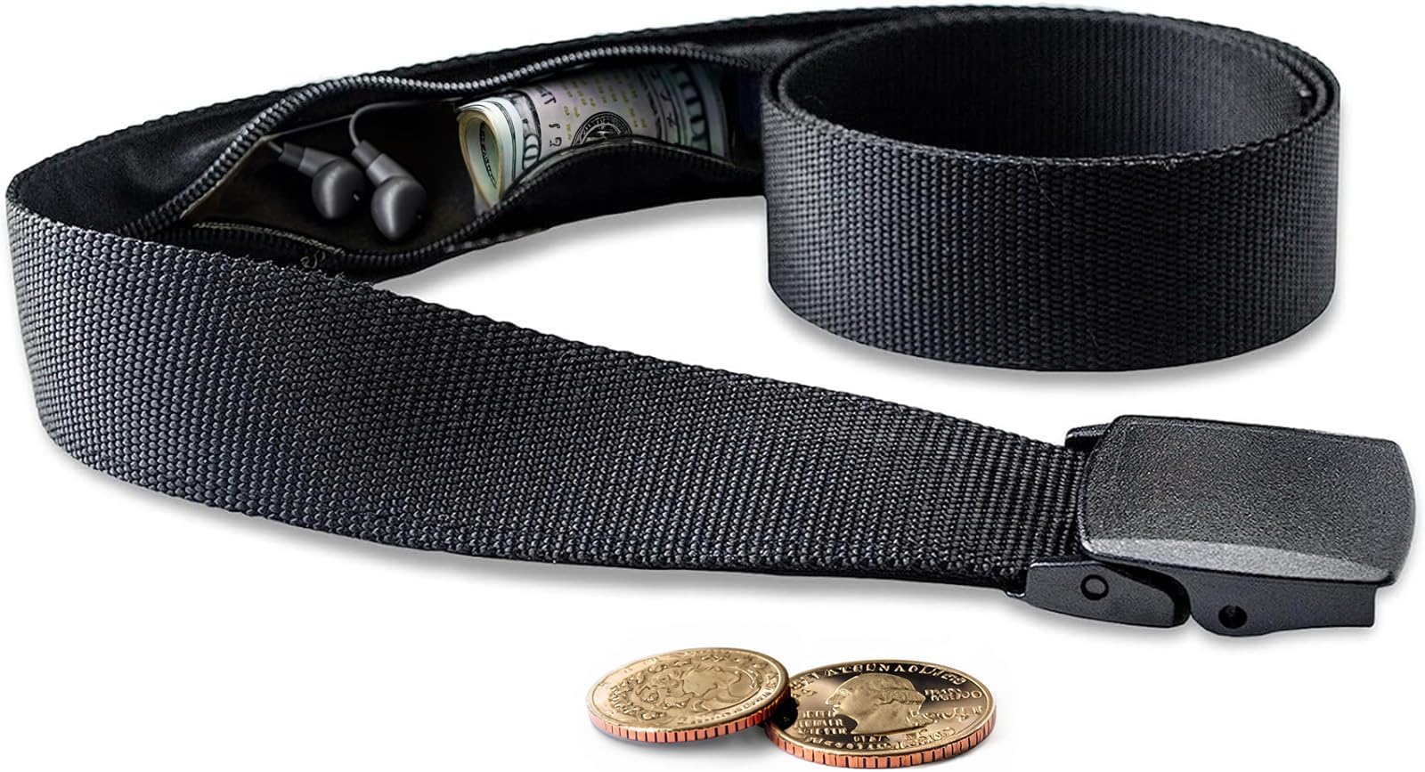 Amazon.com | Eurzom 2 Pcs Money Belt for Men Travel Belt with Secret ...