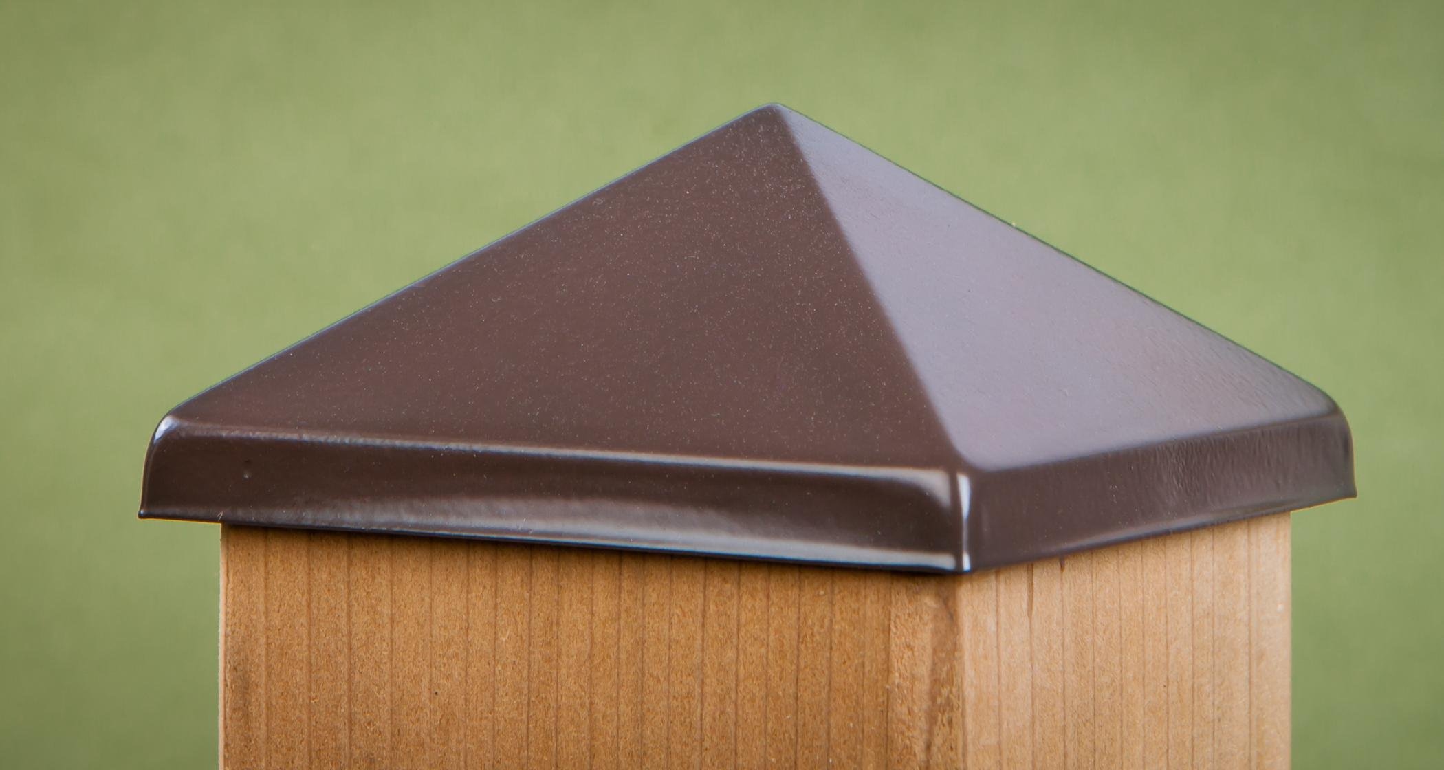 Pyramid Post Point Cap 4x4 (3-1/2") - Brown - Amazon.com
