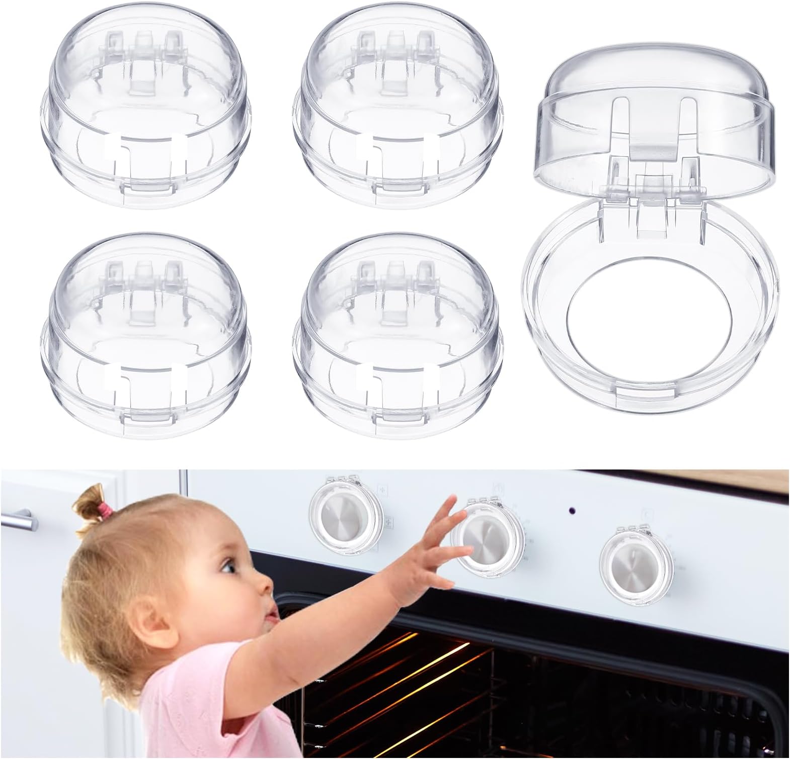 Amazon.com : PATKAW 4pcs Stove Knob Covers Child Safety for Electric ...
