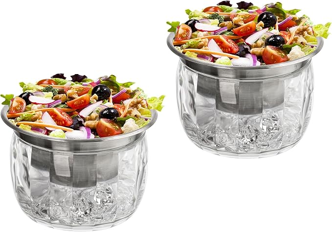 Amazon.com | ZENFUN 20 Oz Dip Chiller with Acrylic Ice Bowl Base ...