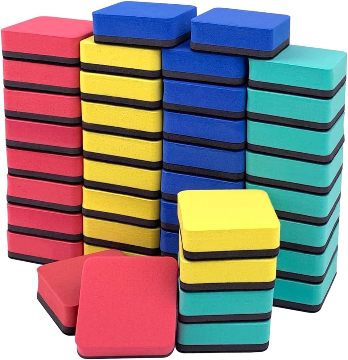Amazon.com : Magnetic Dry Erase Erasers, 40 Pack Square Whiteboard ...