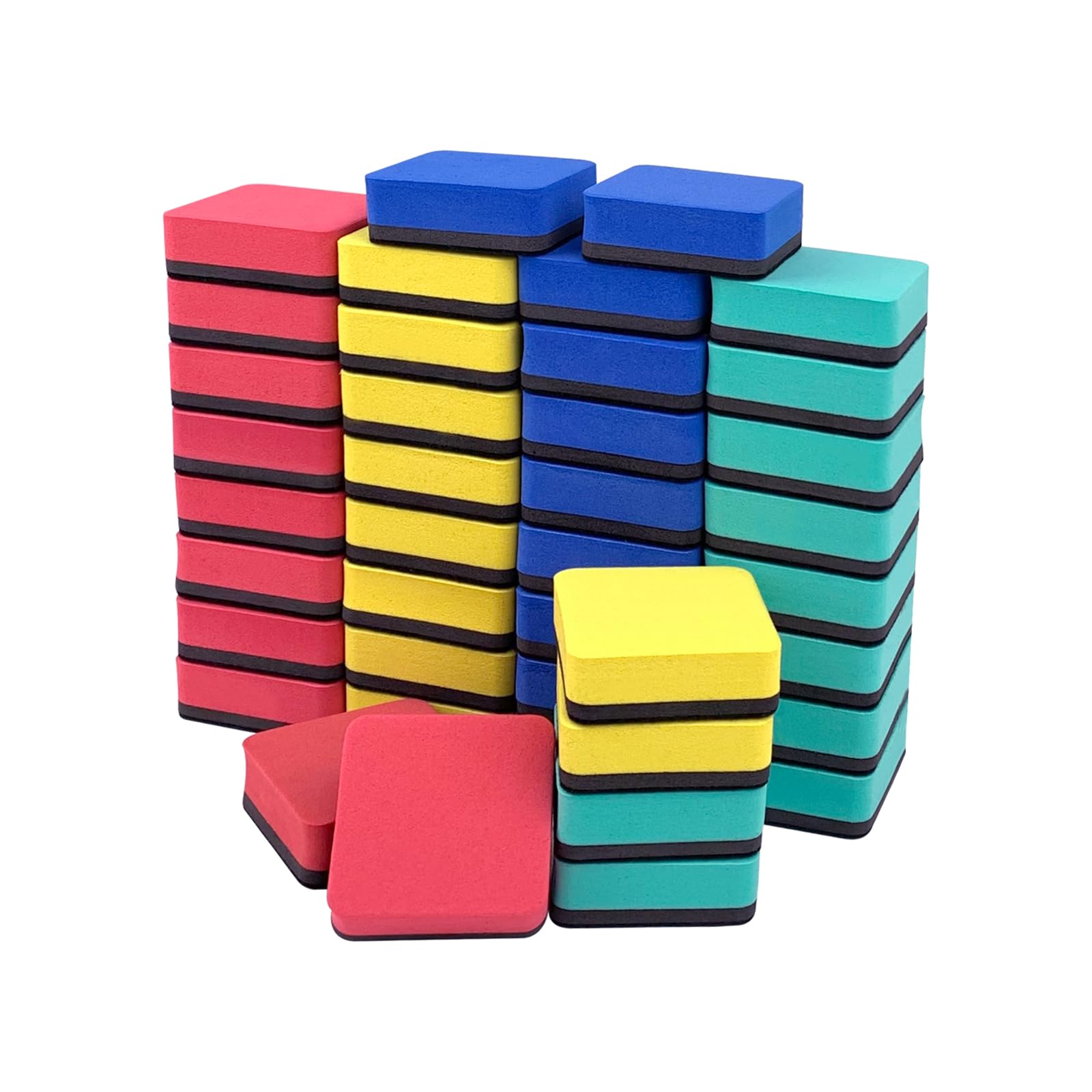 Amazon.com : Magnetic Dry Erase Erasers, 40 Pack Square Whiteboard ...