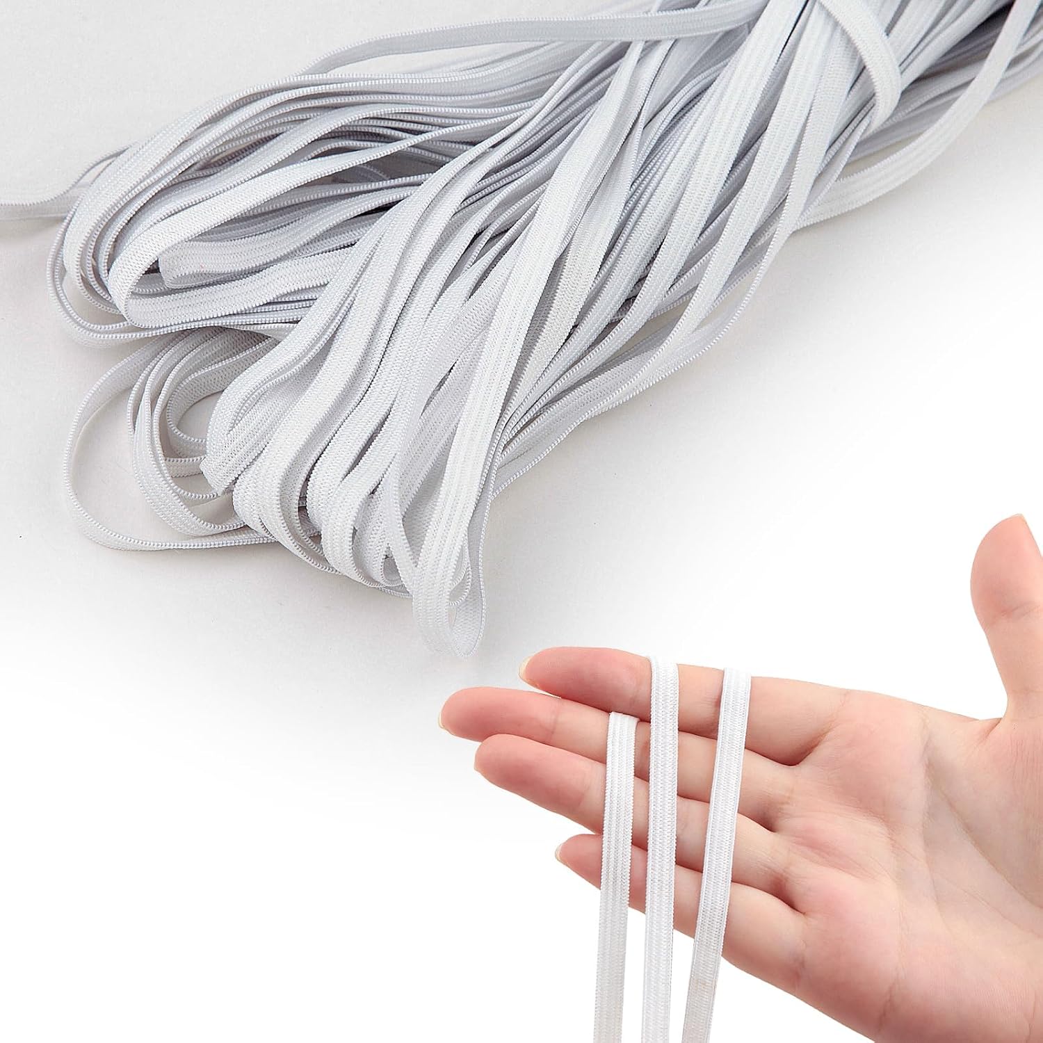 TXXATX Elastic Band 6 mm Elastic for Sewing 80 Metres Elastic Thin ...