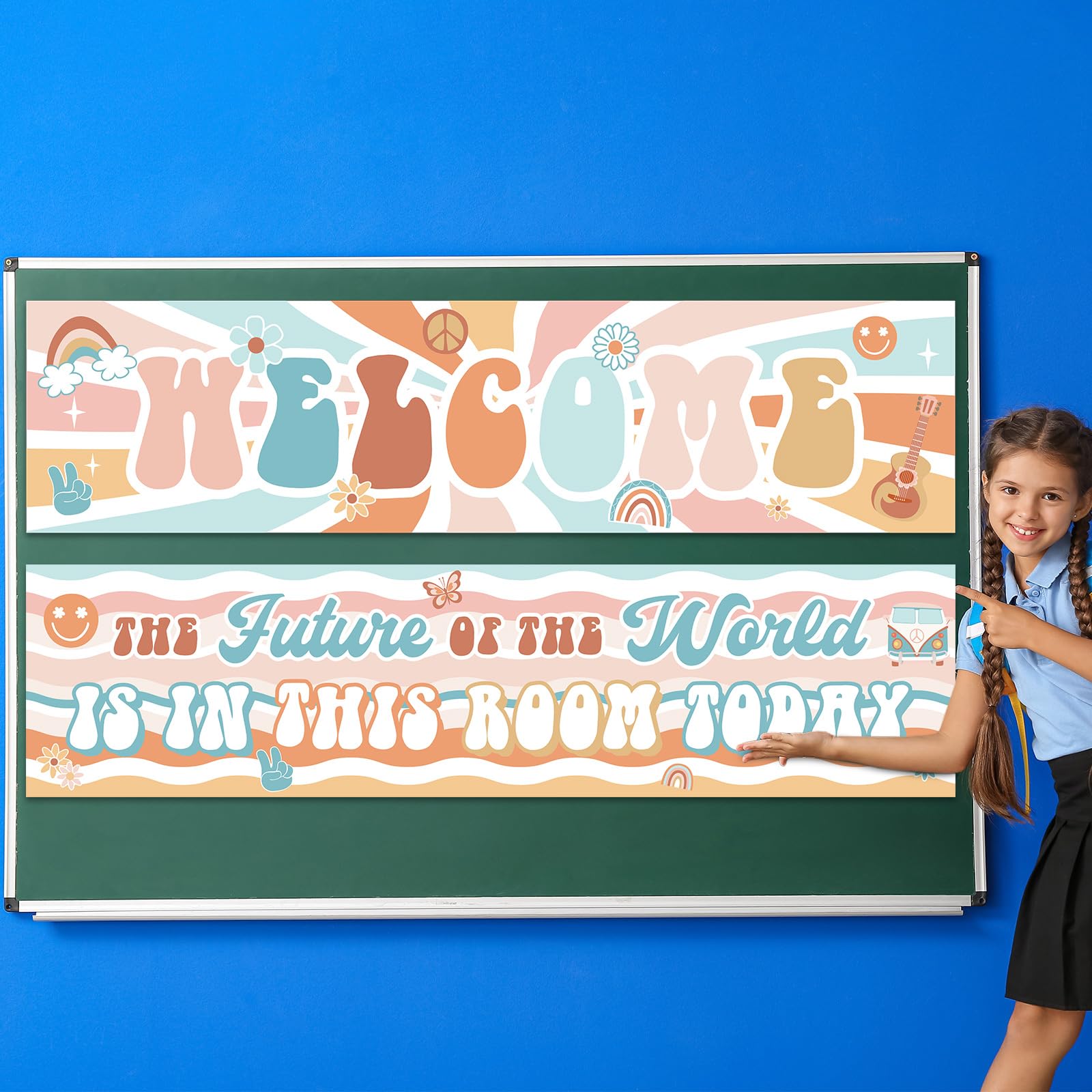 Snapklik.com : ZOiiWA 2 Pack Groovy Retro Classroom Decorations Boho ...