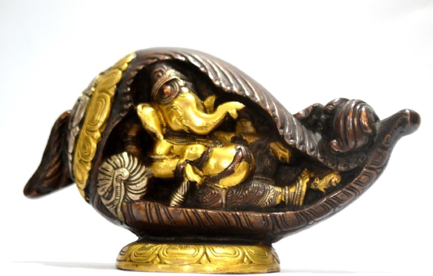 Amazon.com: Idol Collections Brass Rare Ganesh Statue - Hand Made ...