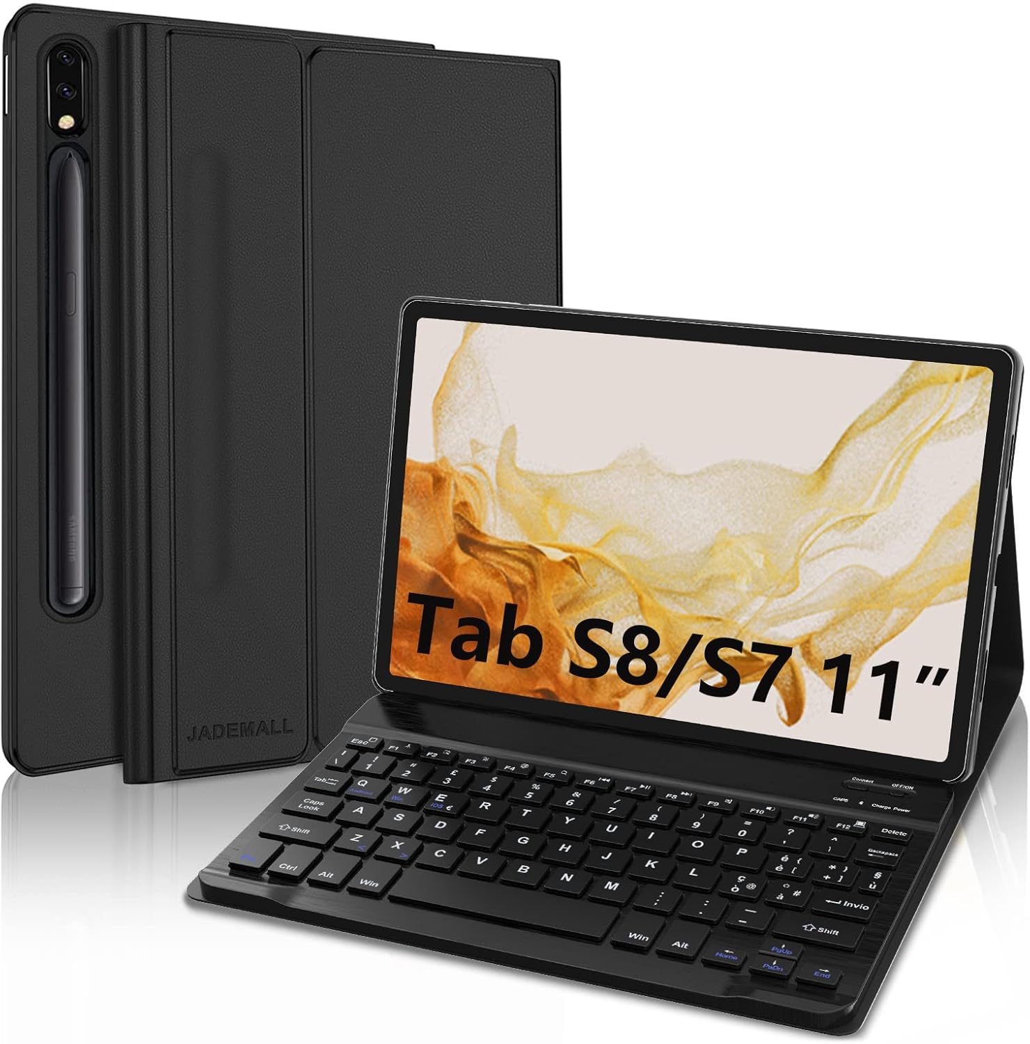 JADEMALL Custodia con Tastiera per Samsung Galaxy Tab S8/S7 11" 2022/ ...