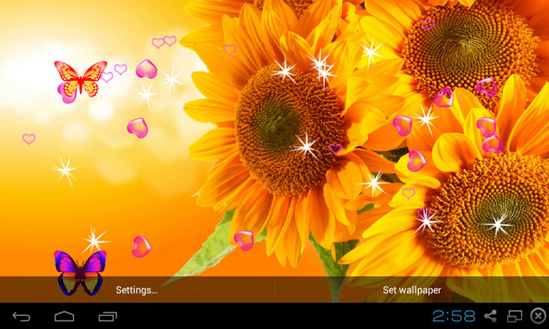 3D Sunflower Live Wallpapers:Amazon.fr:Appstore for Android