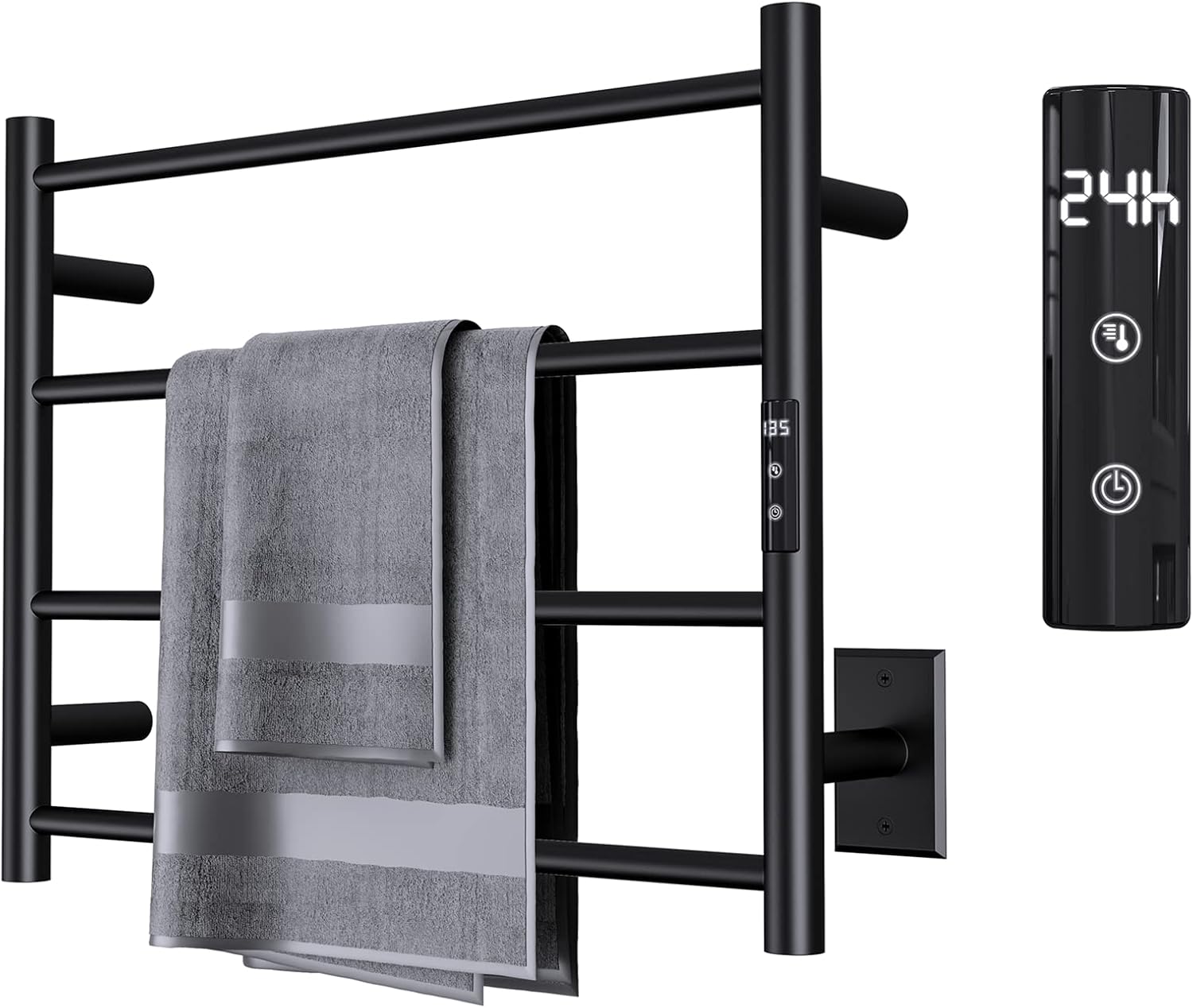 Amazon.com: Sharpeye Towel Warmer with 24hr Timer, 4-Bar Matte Black ...