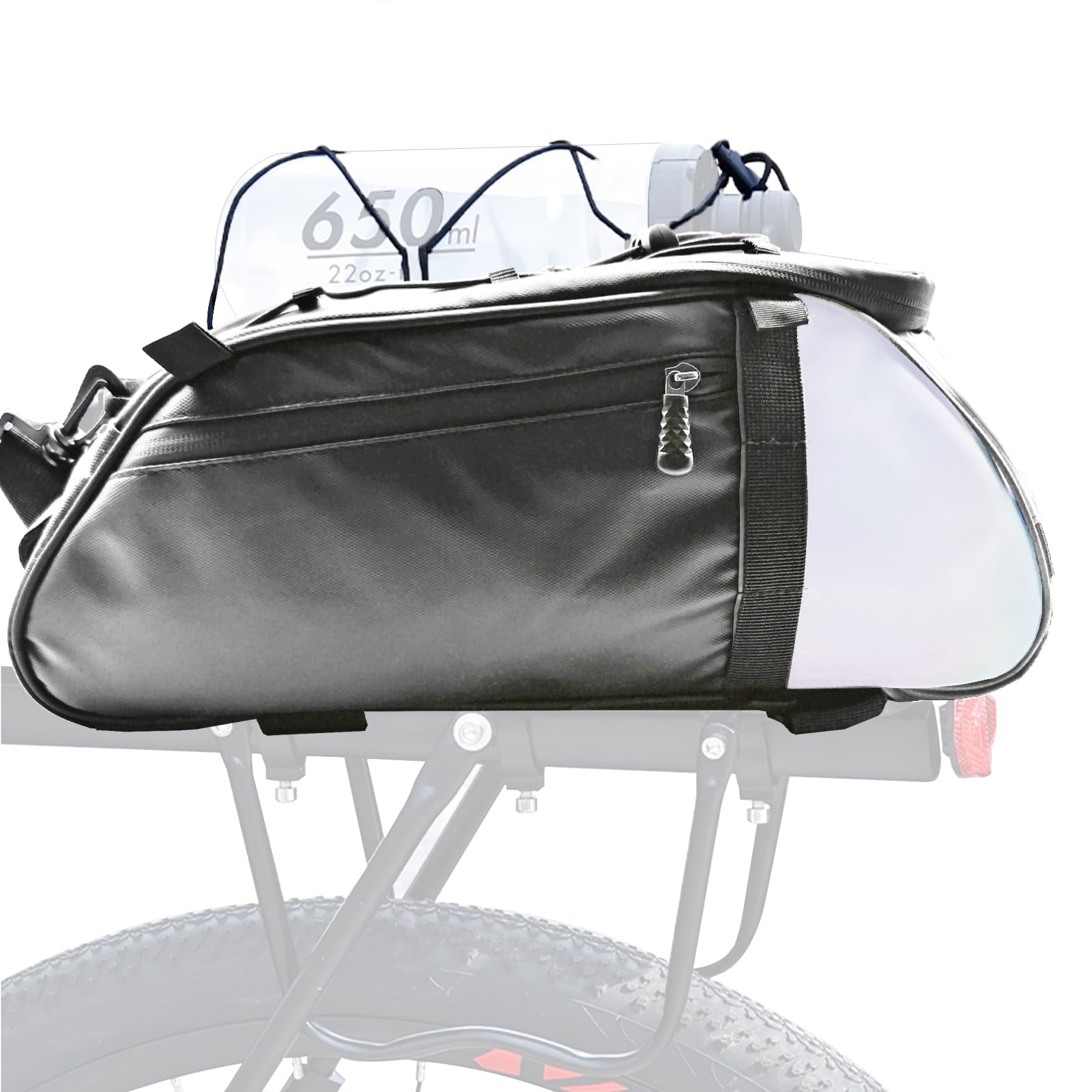 Amazon.co.jp: RAPIDSKY リアキャリアバッグ、防水自転車サドルバック、12L荷物はリアシート荷台に乗ってバッグを収納し、肩ベルト付きで、旅行や通勤に適しています ...