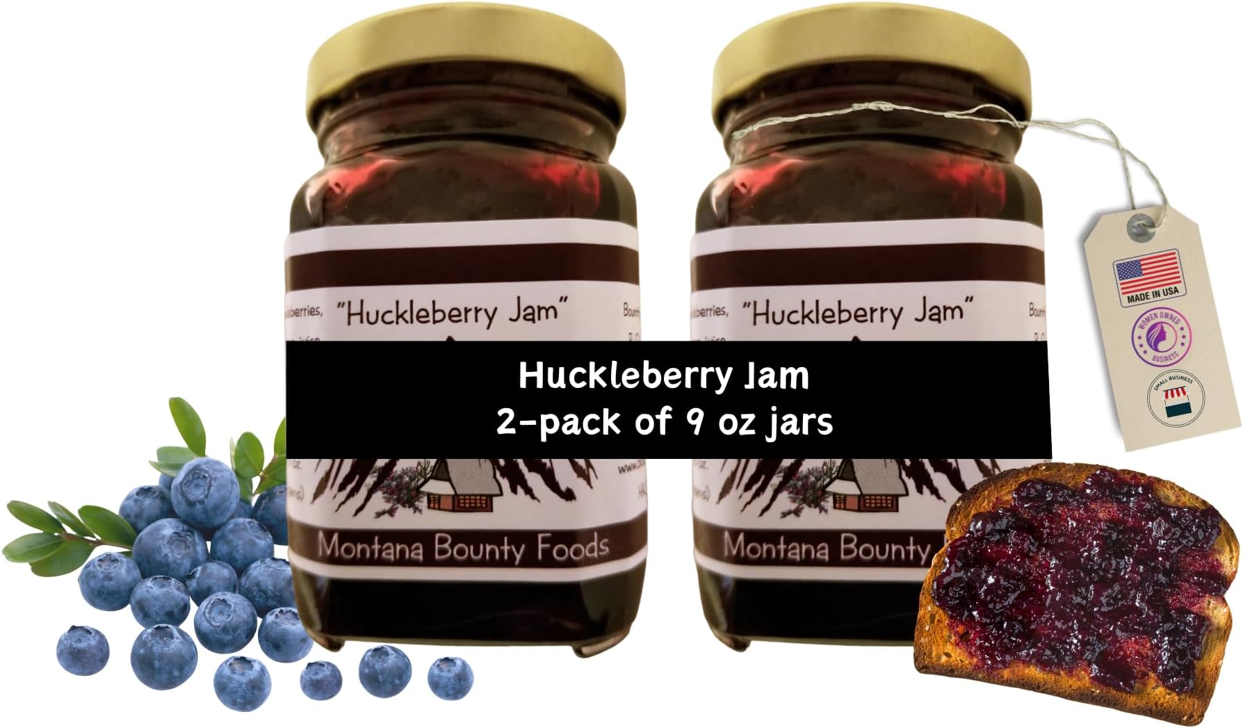 Amazon.com: Wild Montana Huckleberry Jams and Preserves (2 Pack of Jam ...