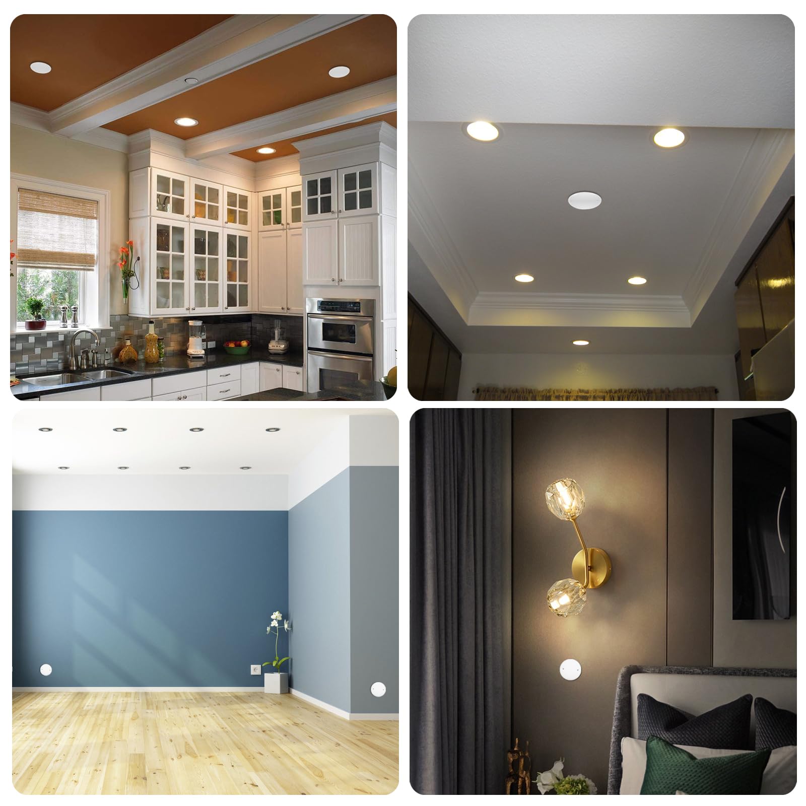 Snapklik.com : OwnMy 2 Packs 5 Inch Ceiling Outlet Cover Plates Metal ...