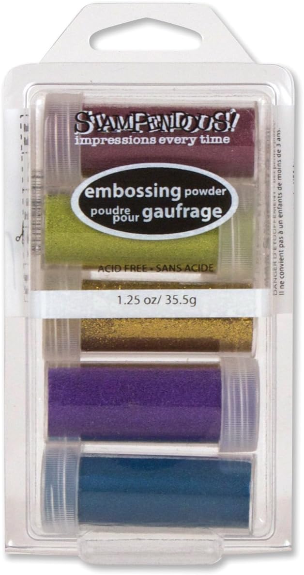 Amazon.com: Stampendous Embossing Powder Kit, Converge, 5-Pack
