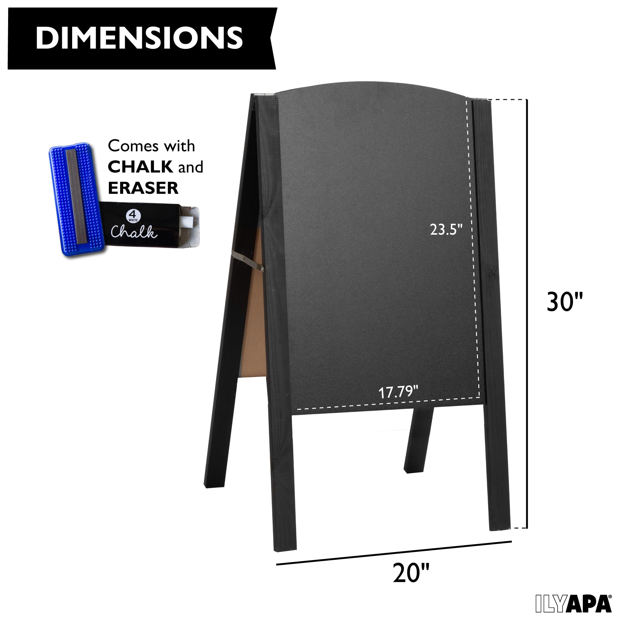 Snapklik.com : A-Frame Chalkboard Sidewalk Sign - 20 X 30 Inches ...