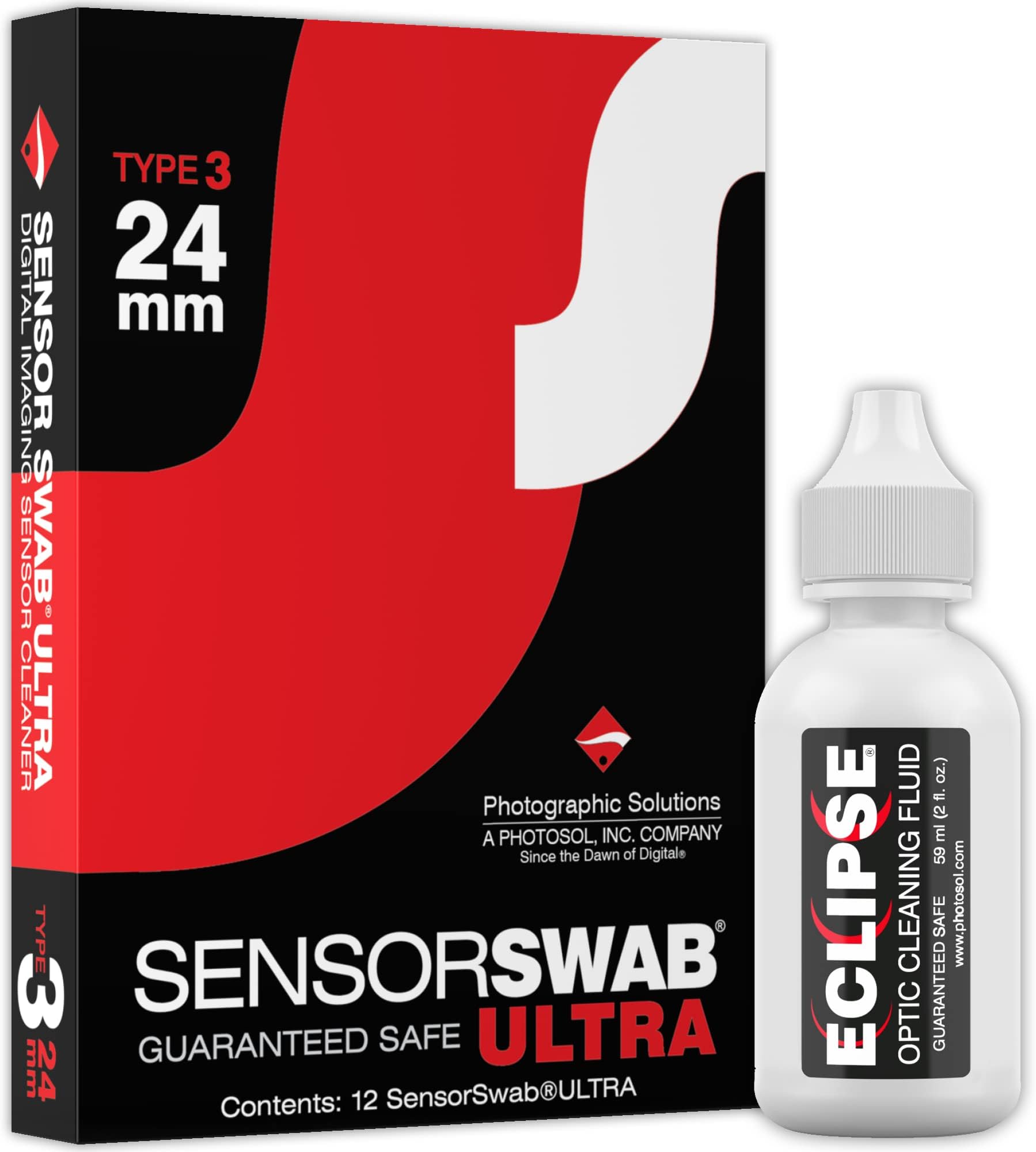 Amazon.com : Senor Cleaning Kit - 24mm Sensor Swab (12 Swabs) for ...